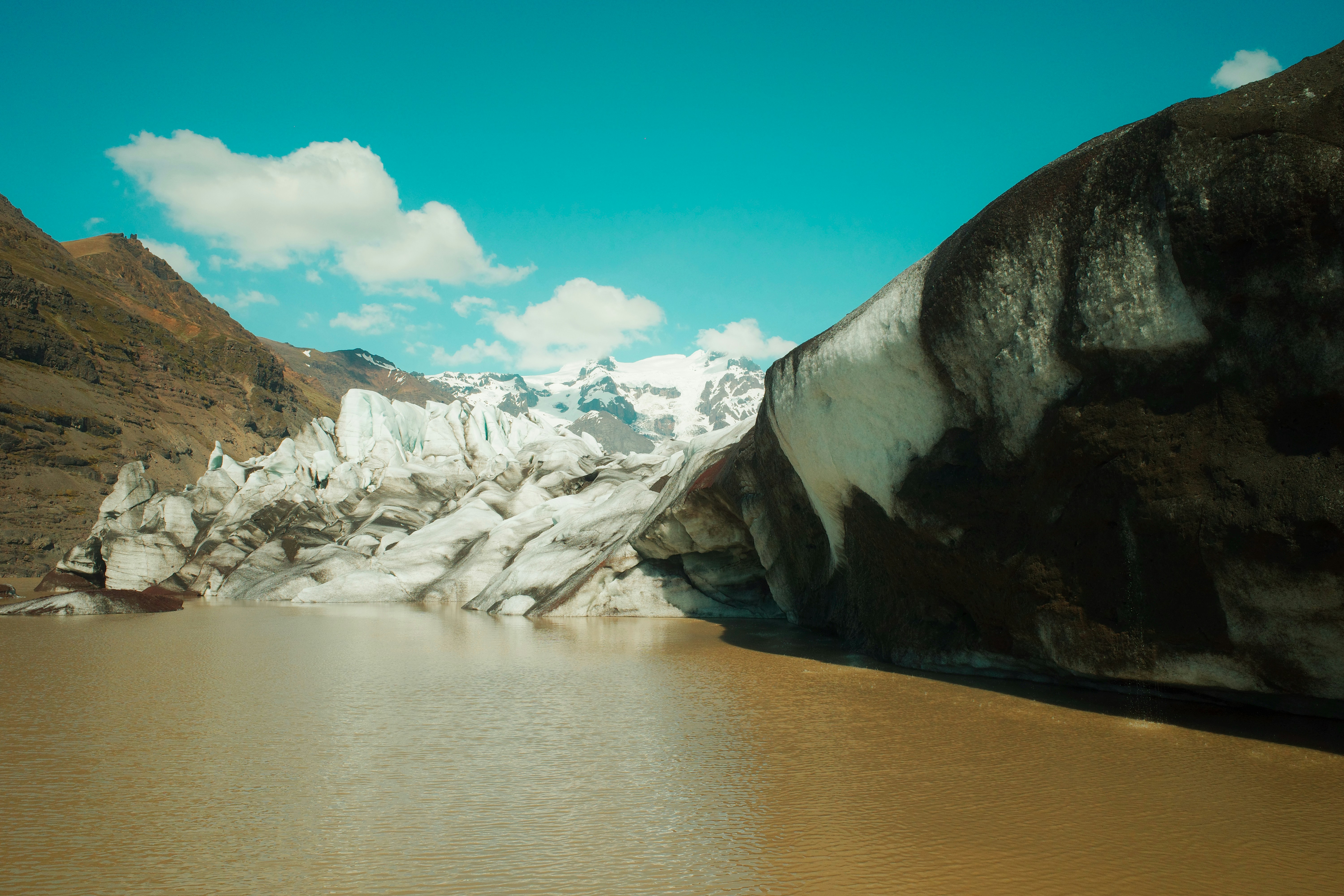 Glacial Ridge Meeting a Golden Sanded Shore