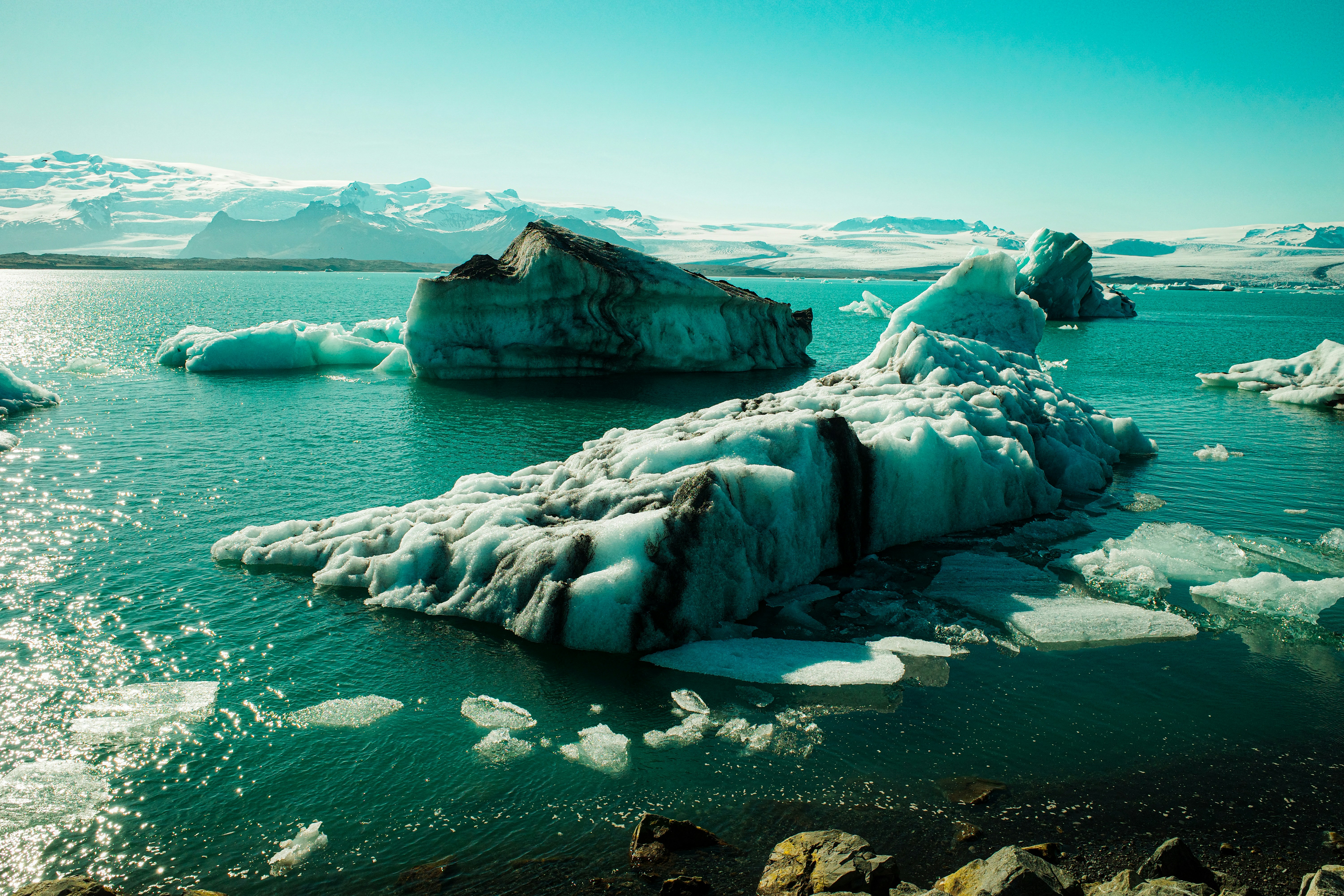 Icebound Promontory Under a Clear Arctic Sky