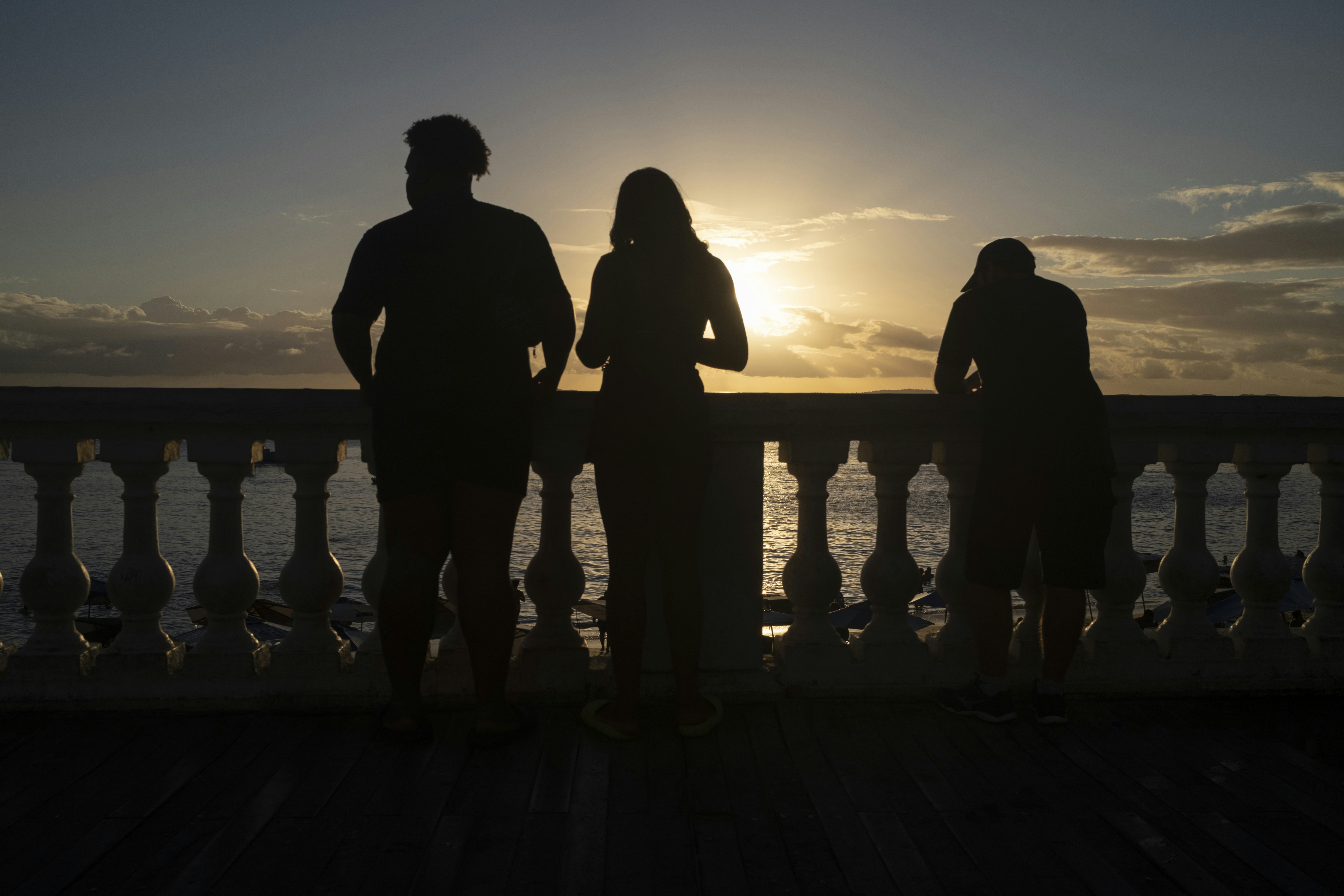 Sunset Silhouettes on the Balcony