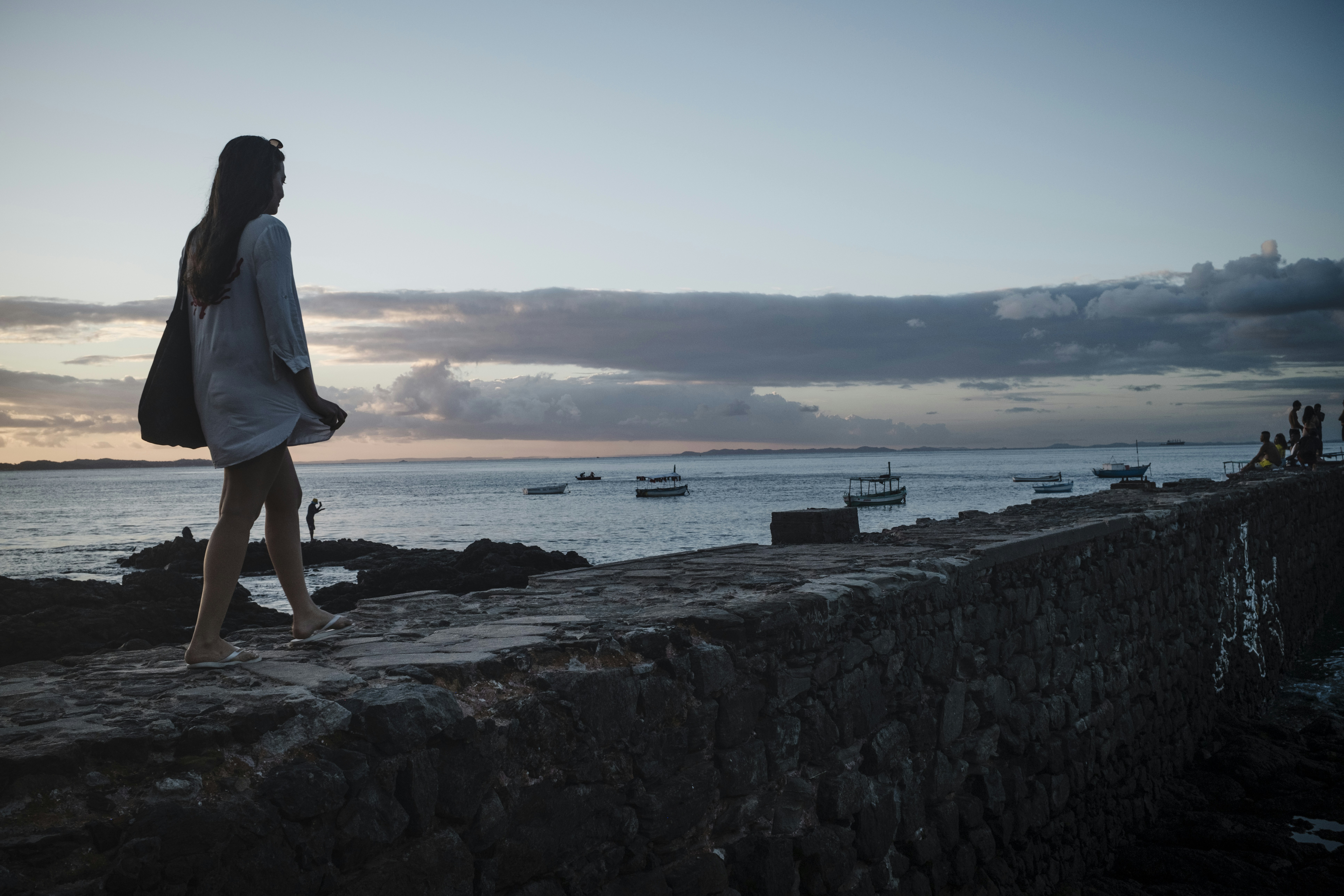 Evening Stroll Along the Sea Wall