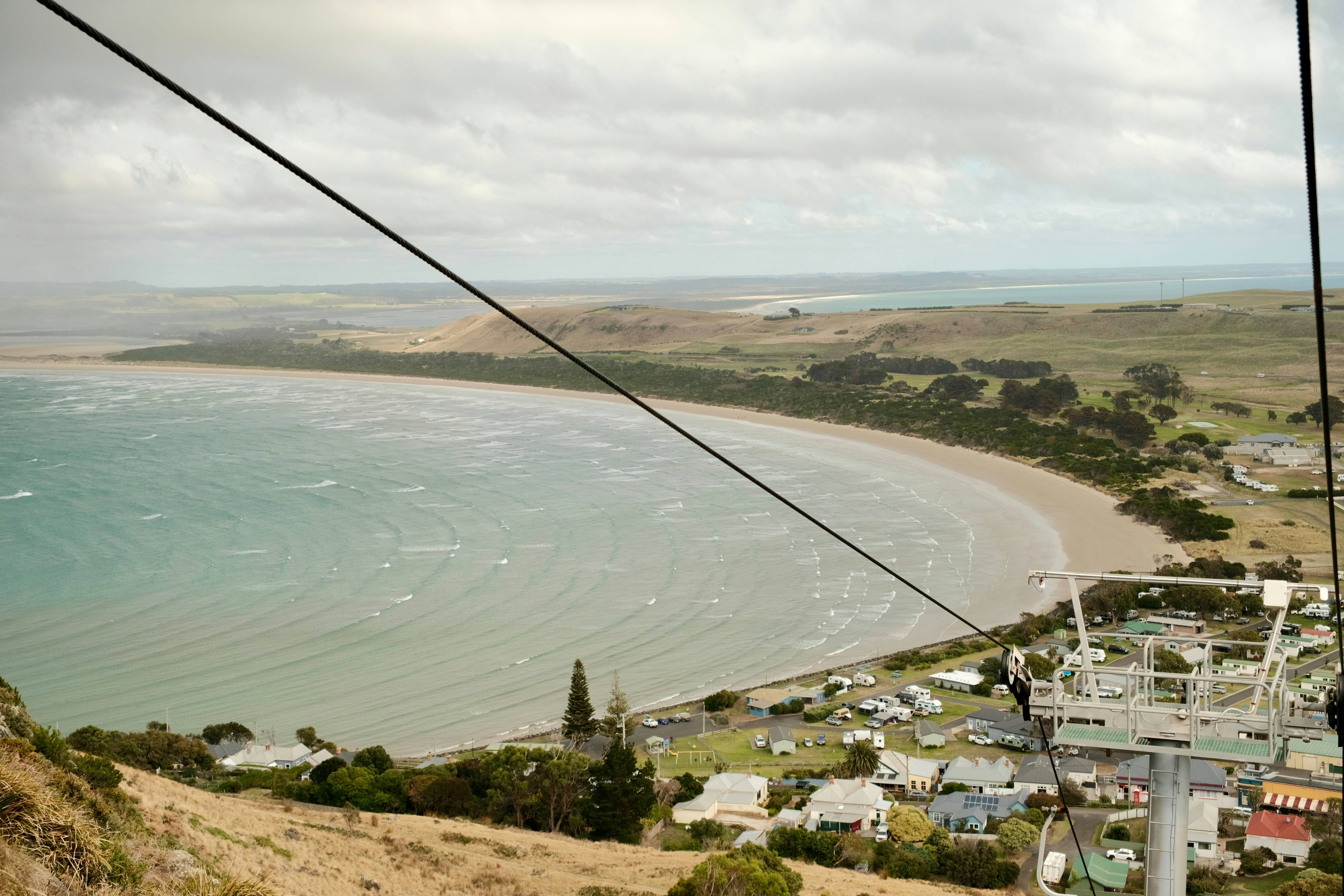 Cable Car Overlook: A Quiet Bay and Beach from the Hillside
