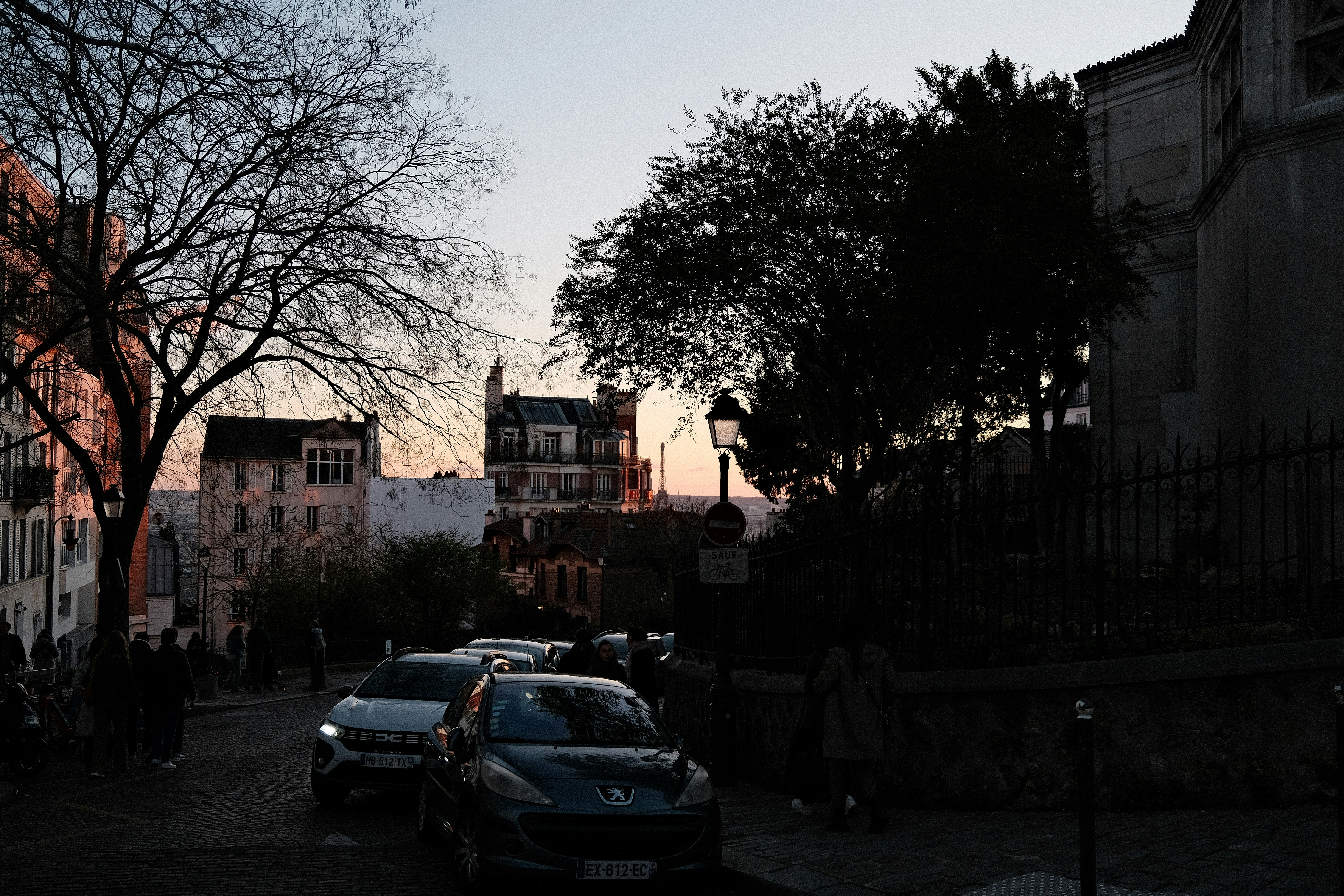Evening Echoes on a Cobblestone Street