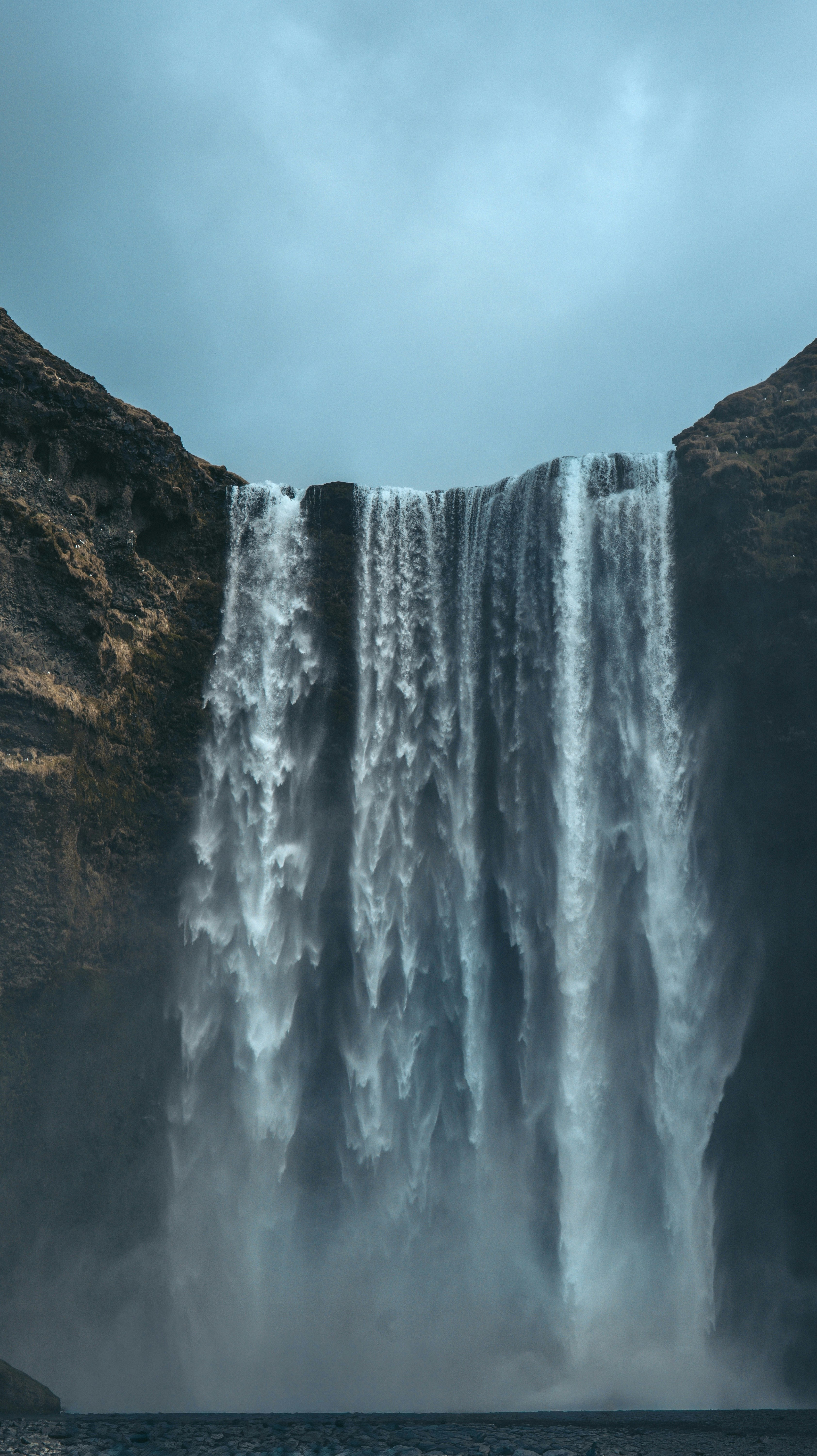 Rift of Waterfall: Cascades Between Monolithic Cliffs