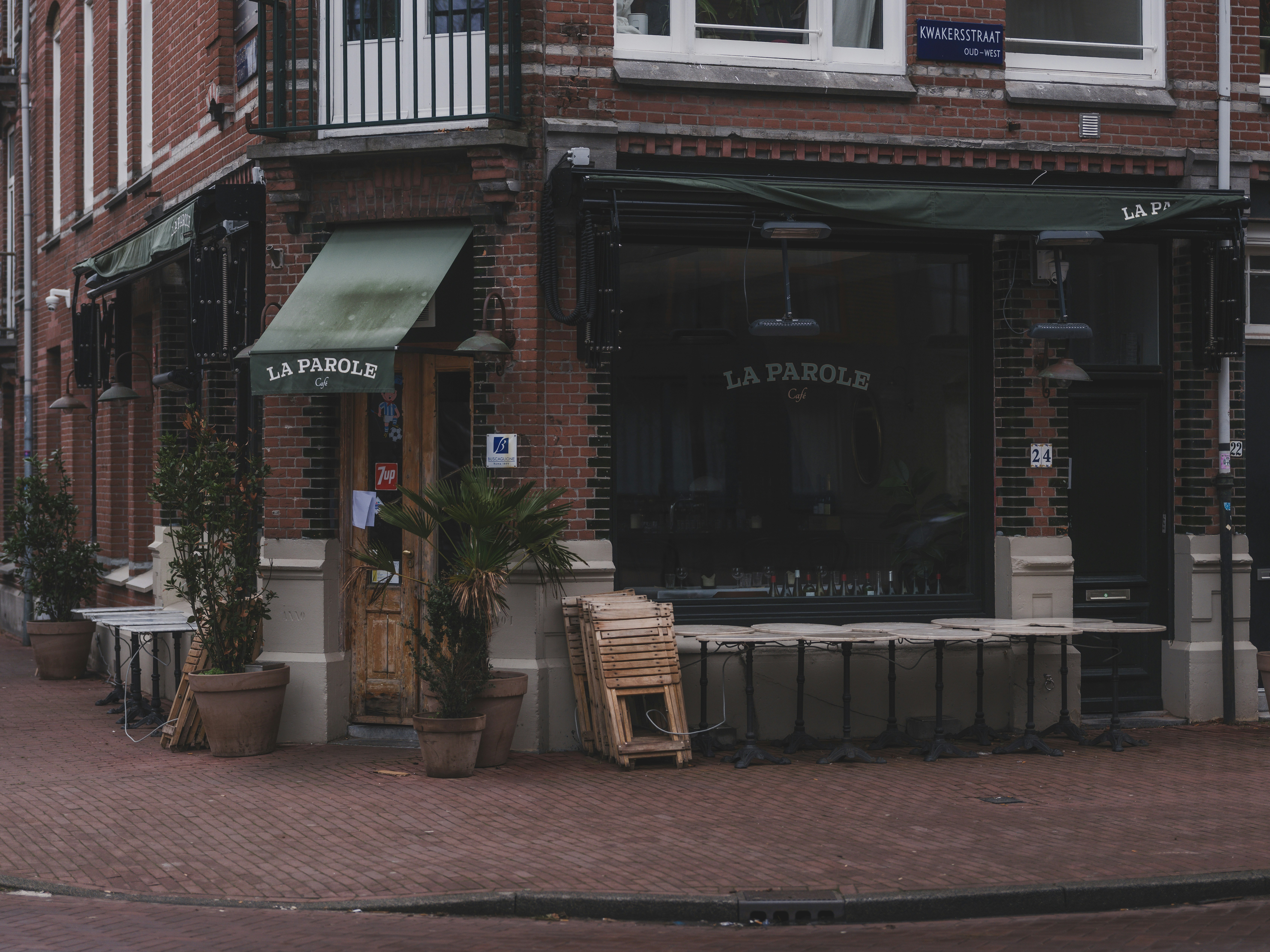 La Parole on Brick Lane: Quiet Café Façade at Dusk