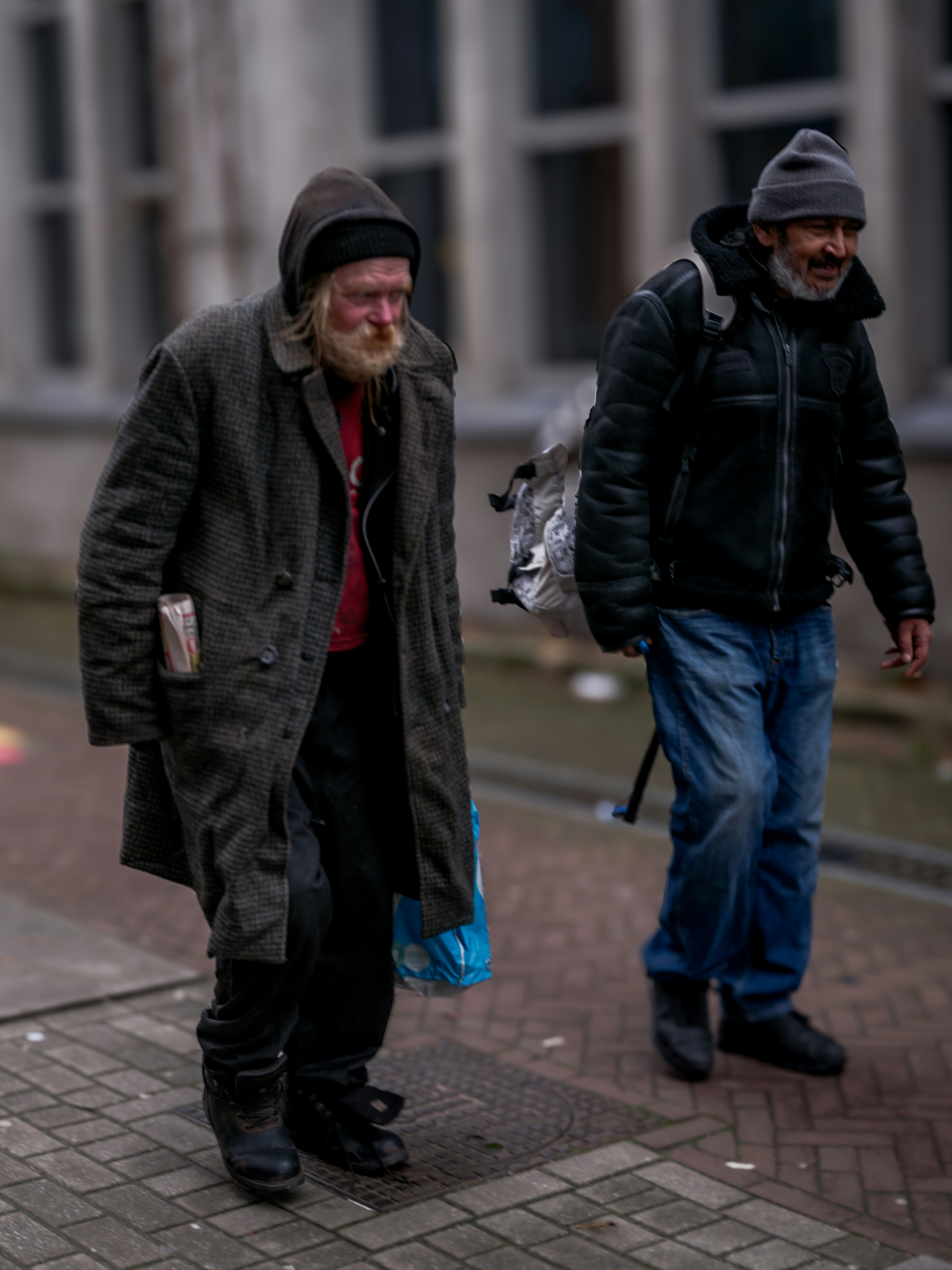 Two Strangers in a Quiet City Moment