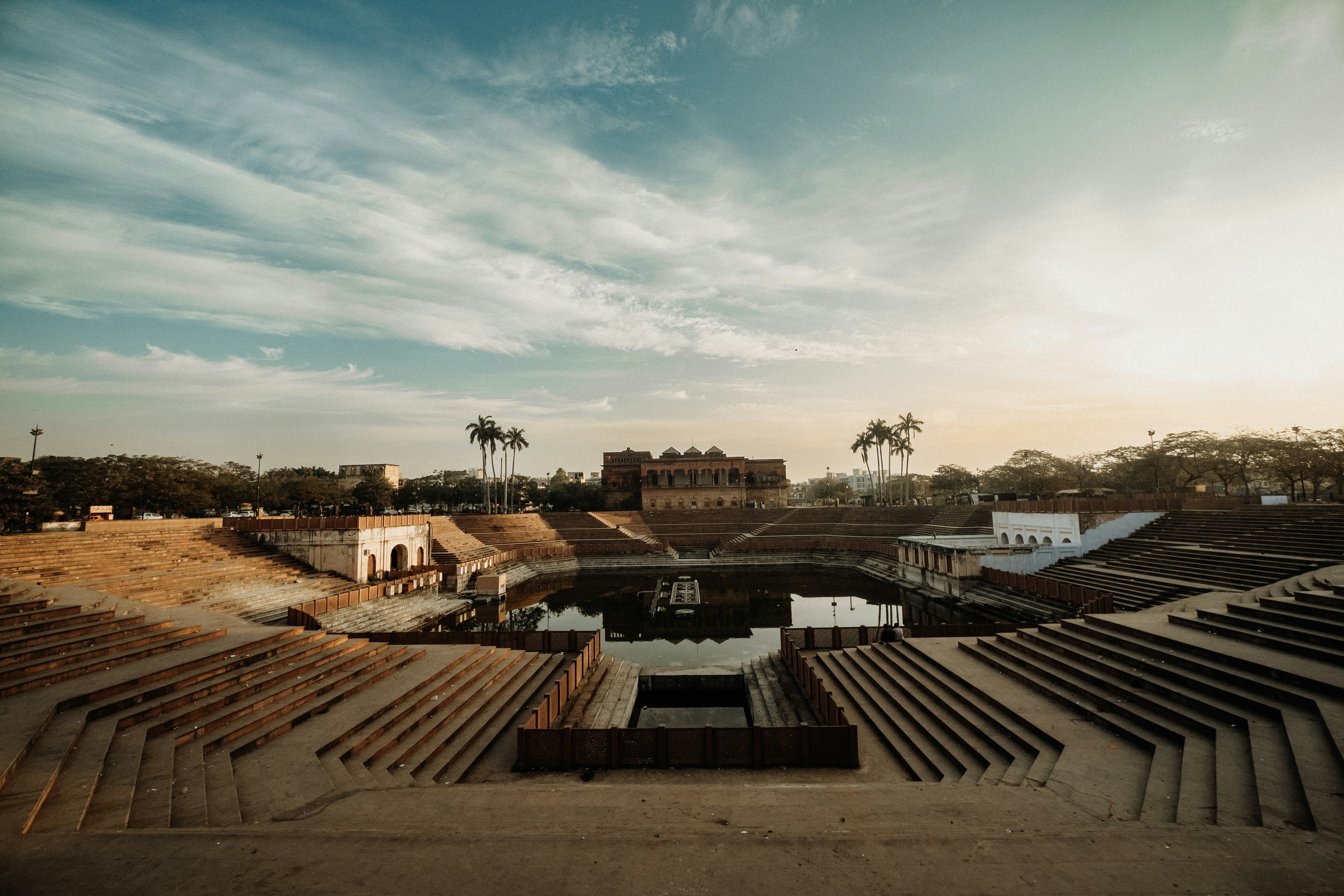 Echoes of the Arena: A Deserted Ancient Theater at Dusk