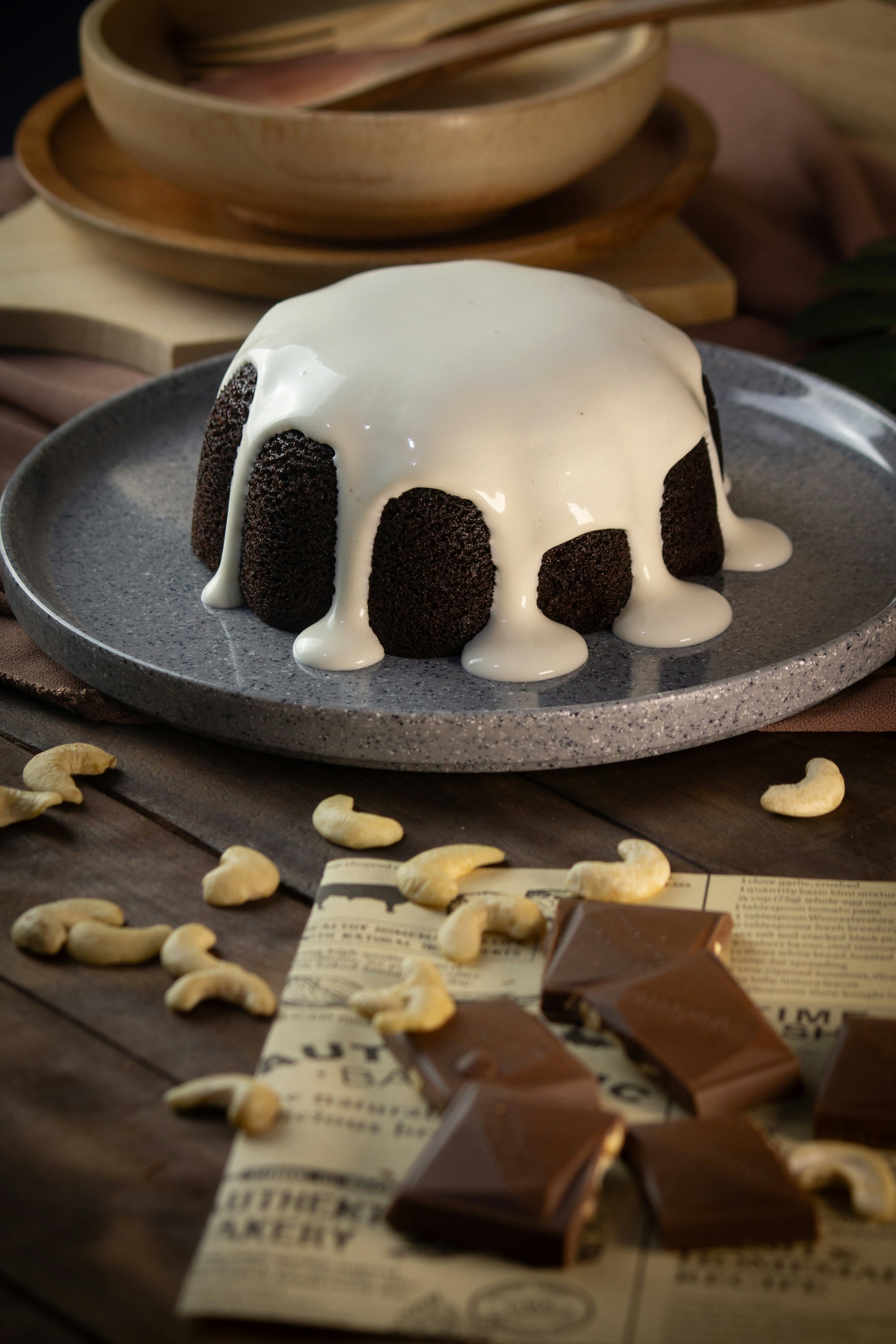 Melting Chocolate Dome: A Chocolate Cake Under Silk White Glaze