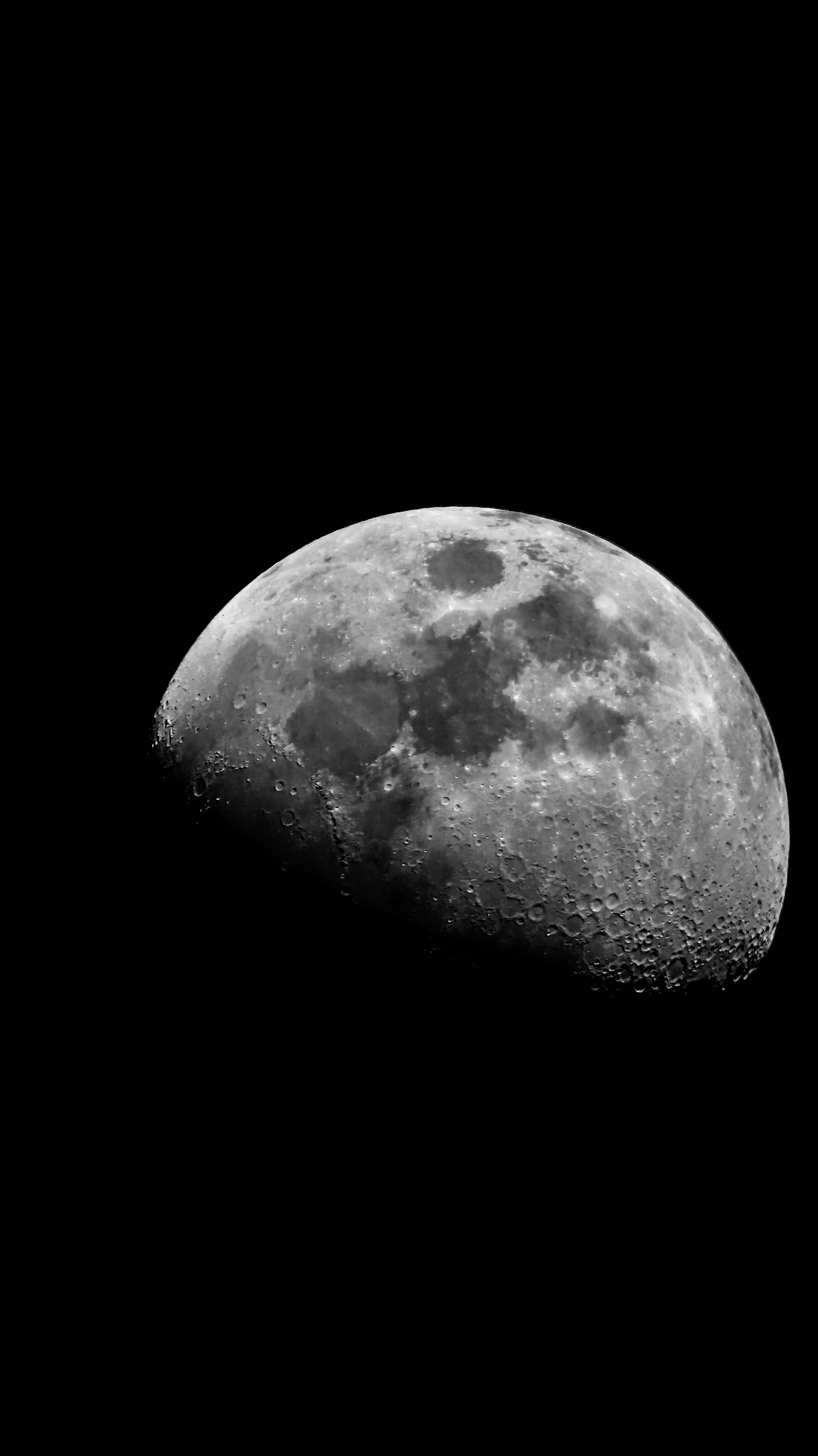 Partial Moonrise: Crescent Gullies of the Moon