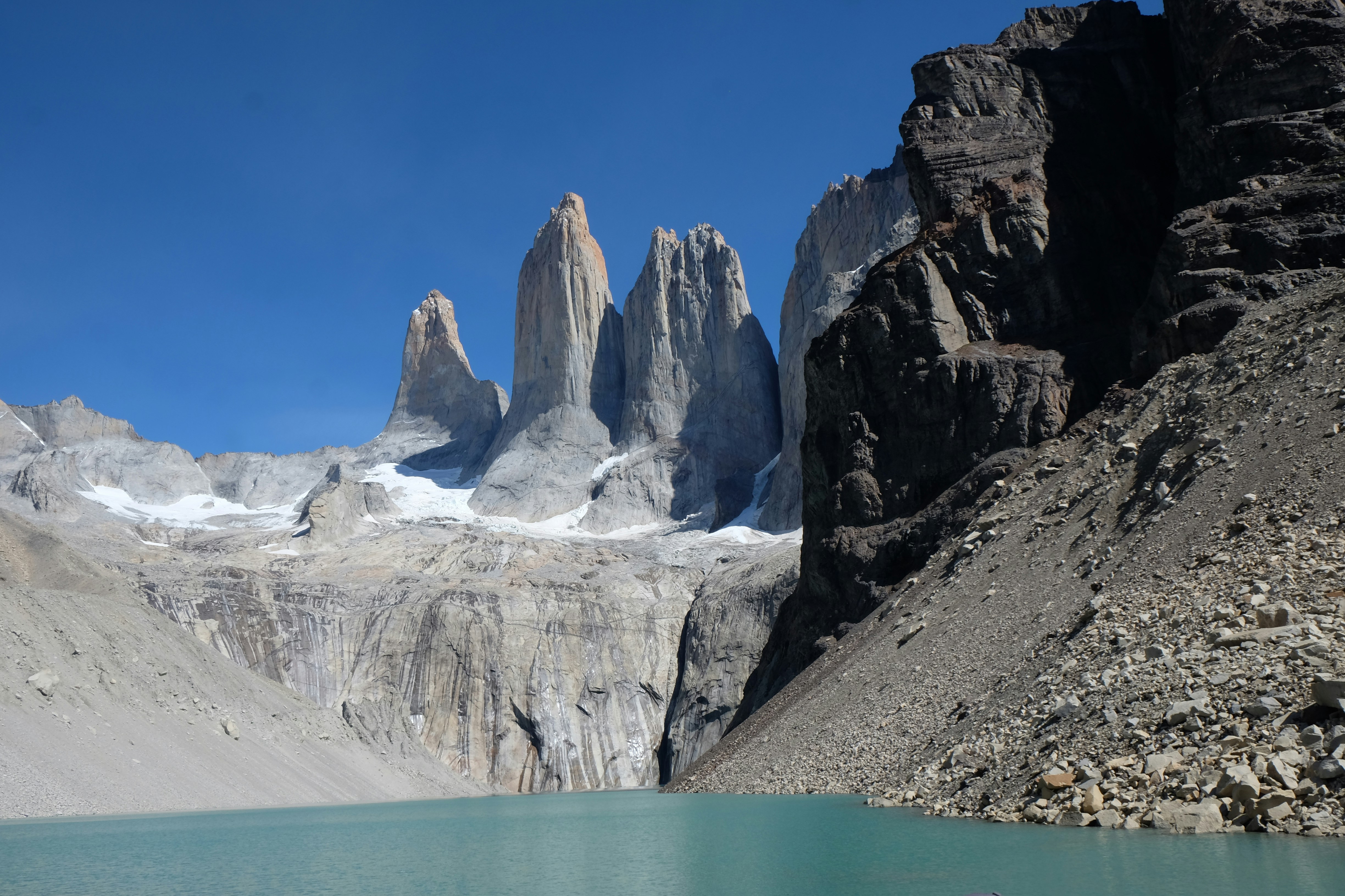 Glacial Peaks Above Turquoise Melt: A Mountain Soak