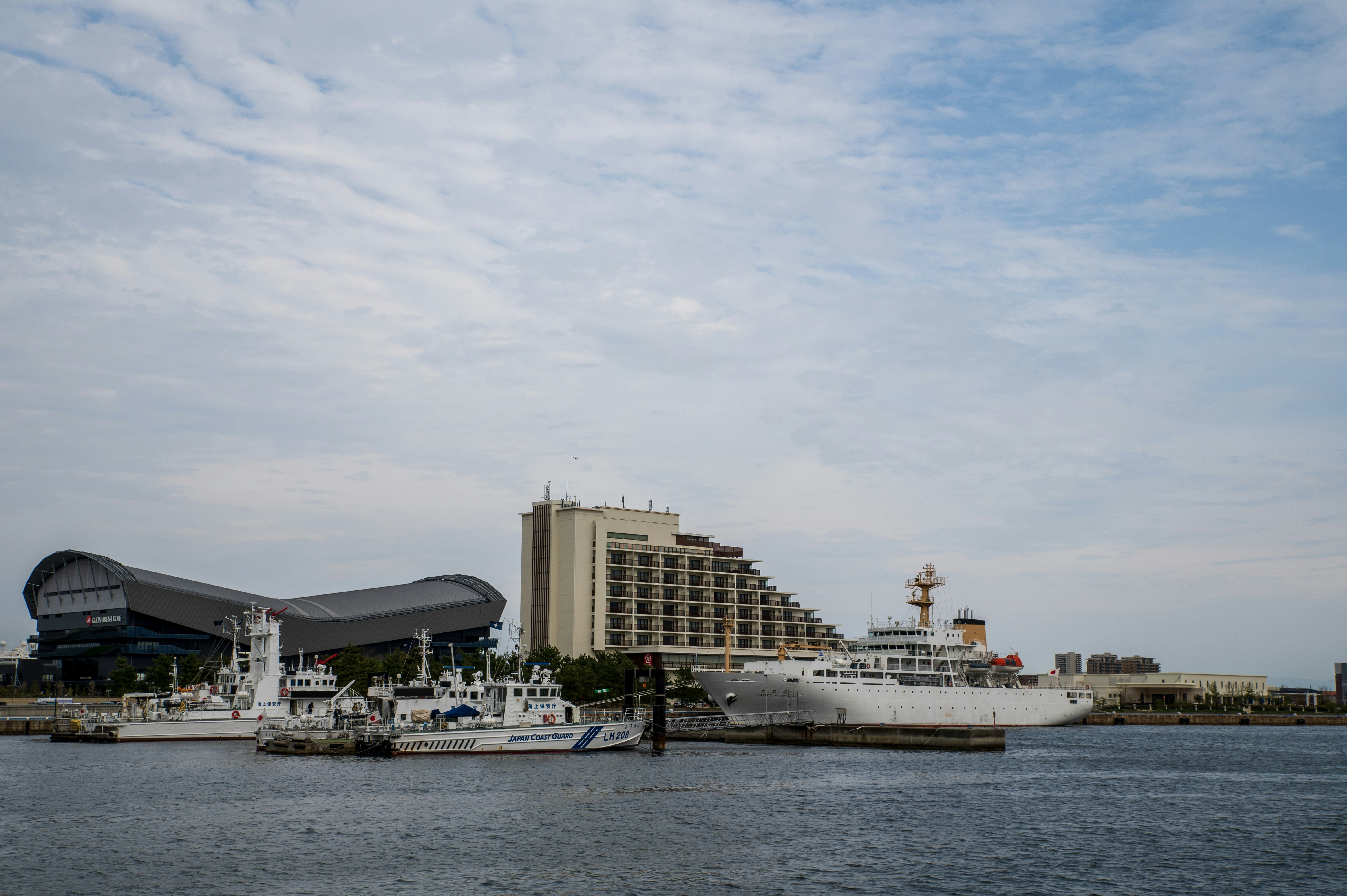 Harbor Giants: A Row of Vessels Quietly Guarding the Waterfront