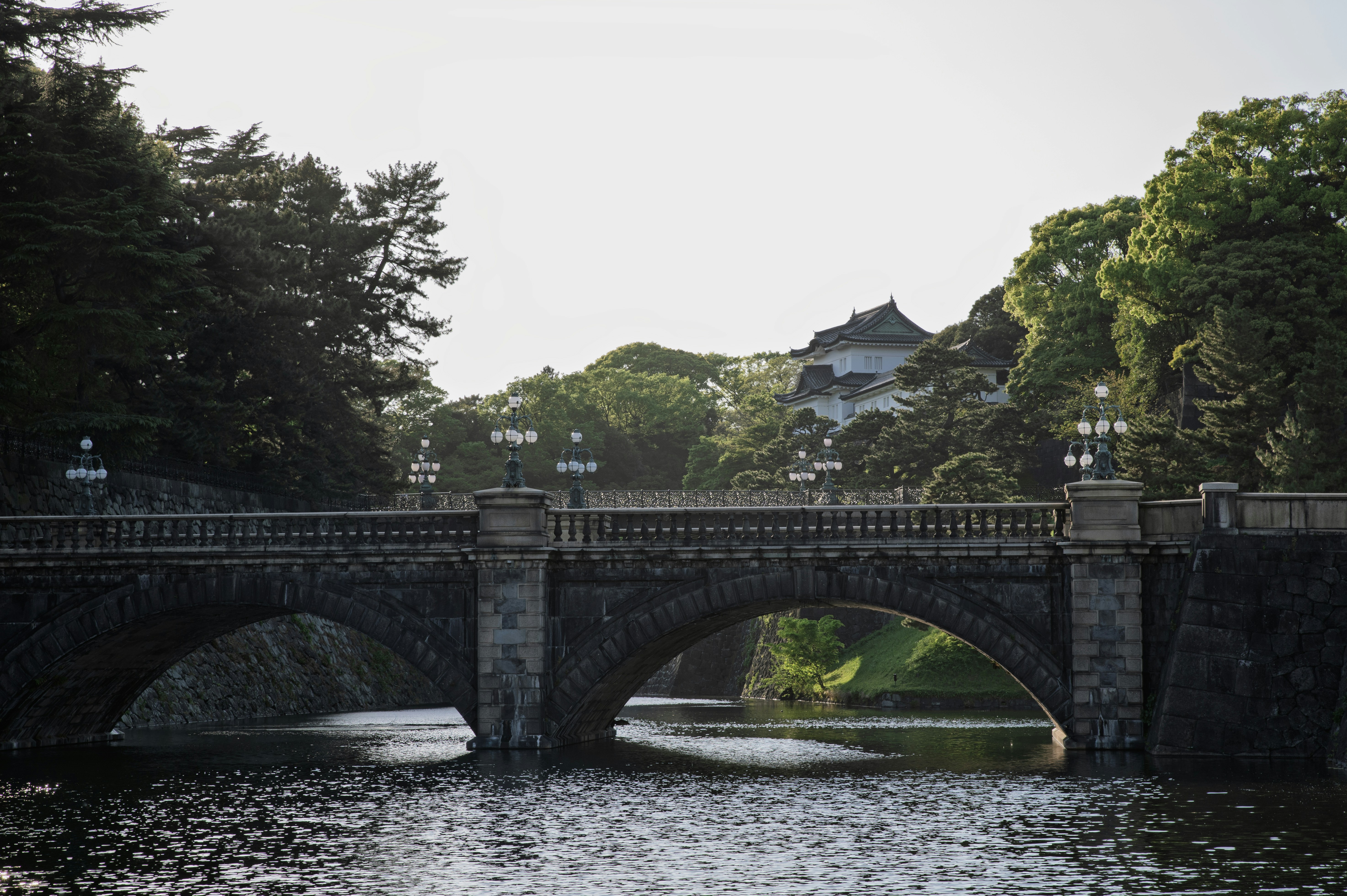 Moonlit Bridge: Stones, Water, and Silent Gardens