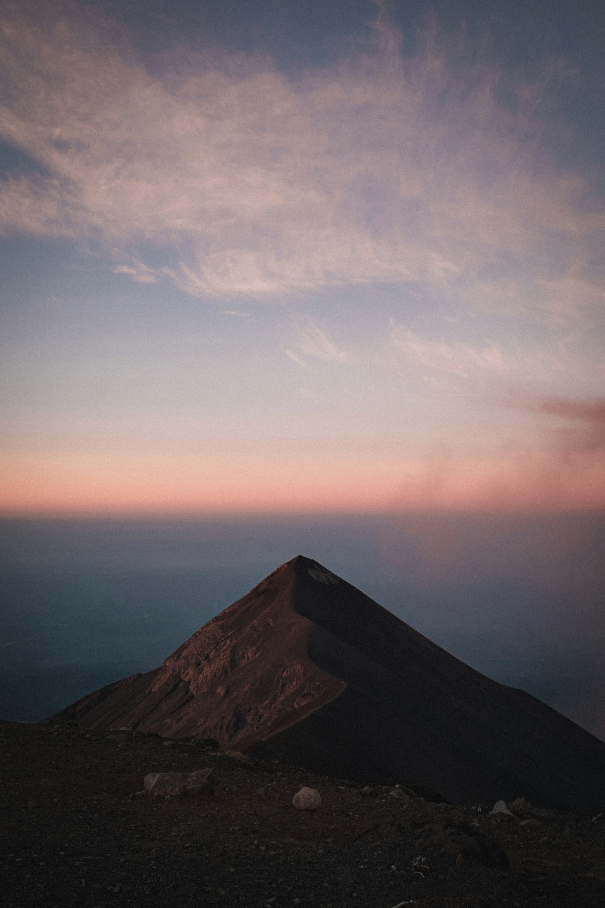 Crimson Horizon Over the Quiet Summit