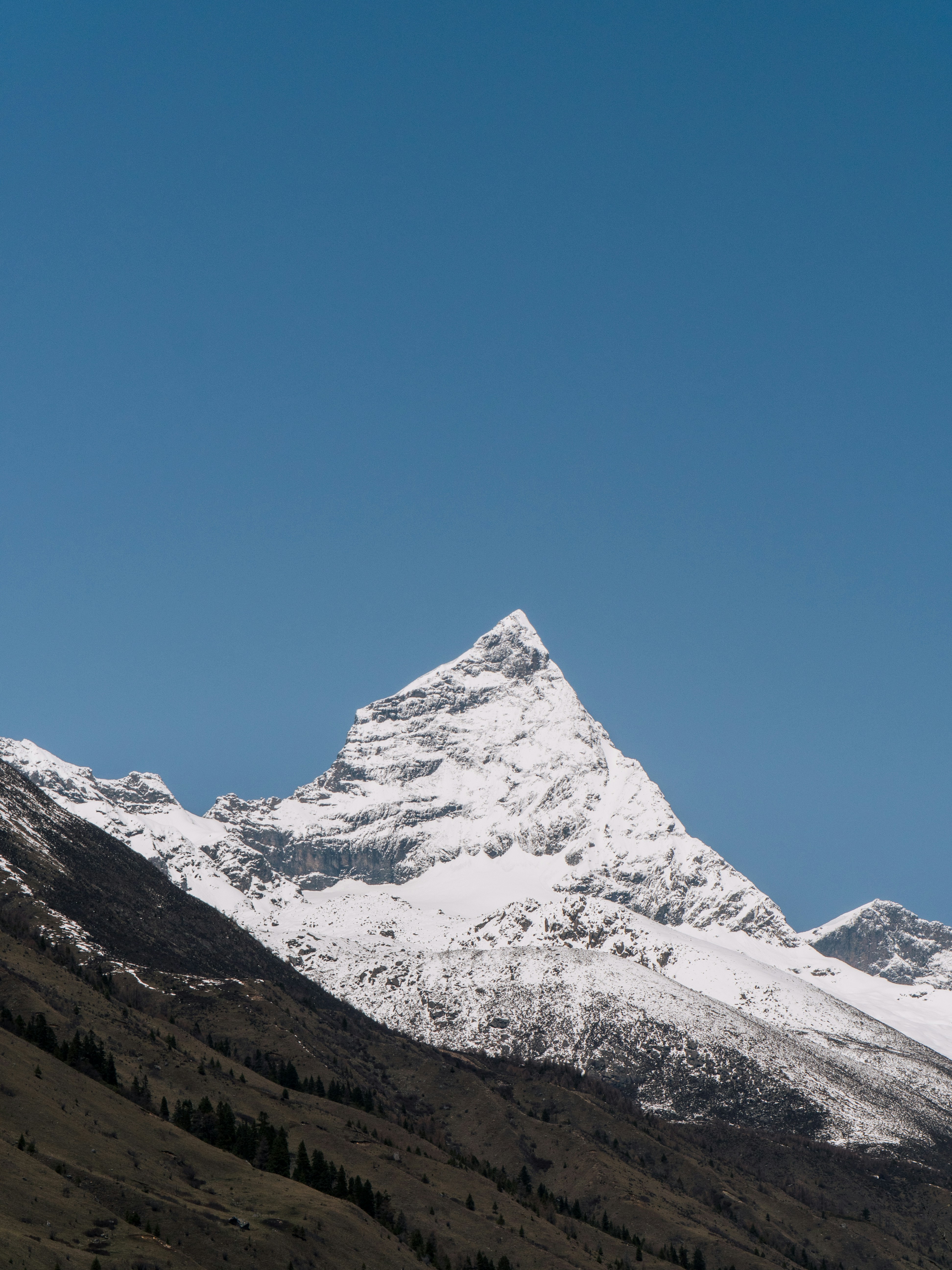 The Summit Crowned in Clear Blue