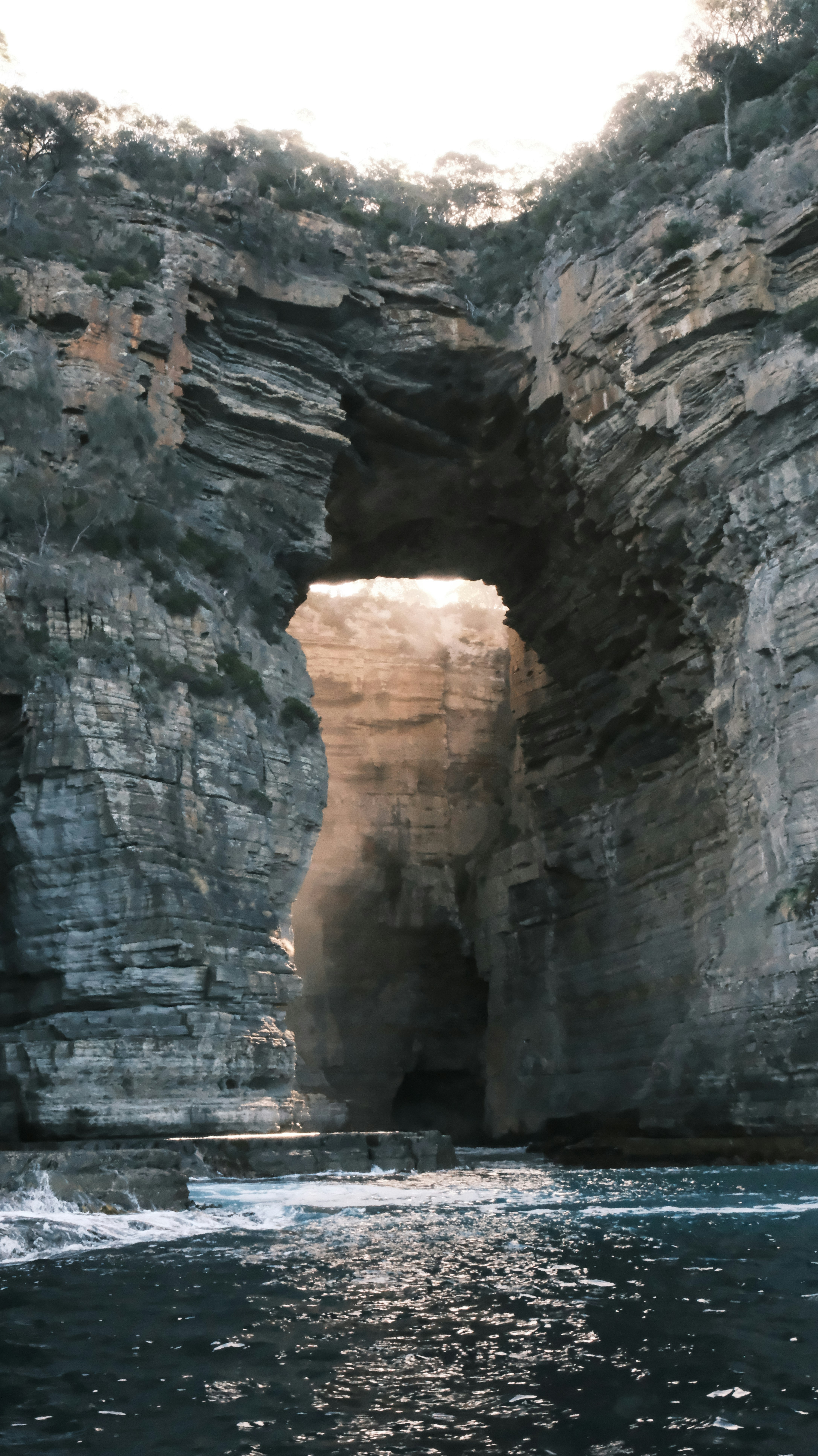 Natural Archway Overchasm: Light through the Sea-Cave Gate