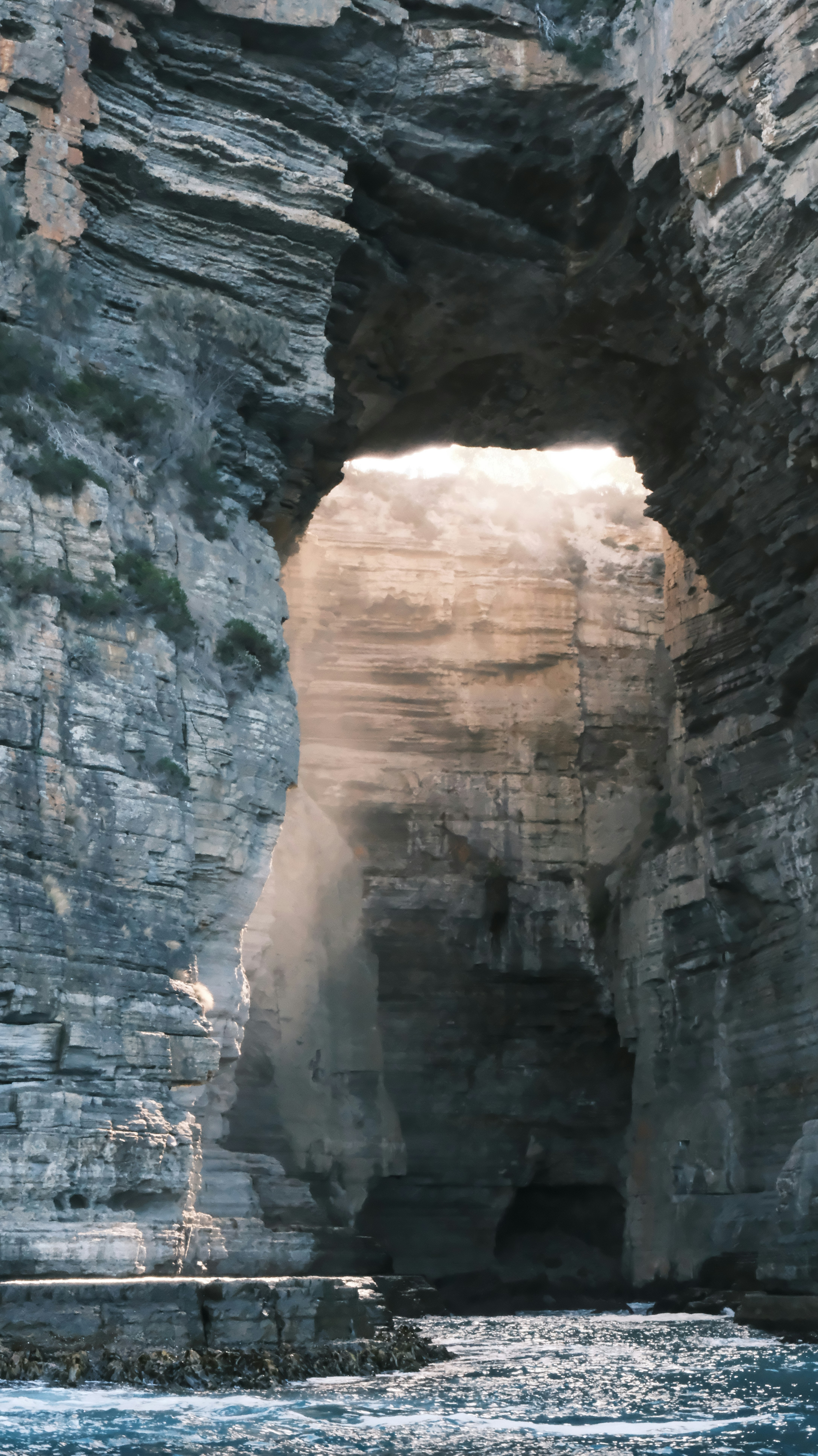 Sea Arch at Dusk: Vertical Canyon Gate