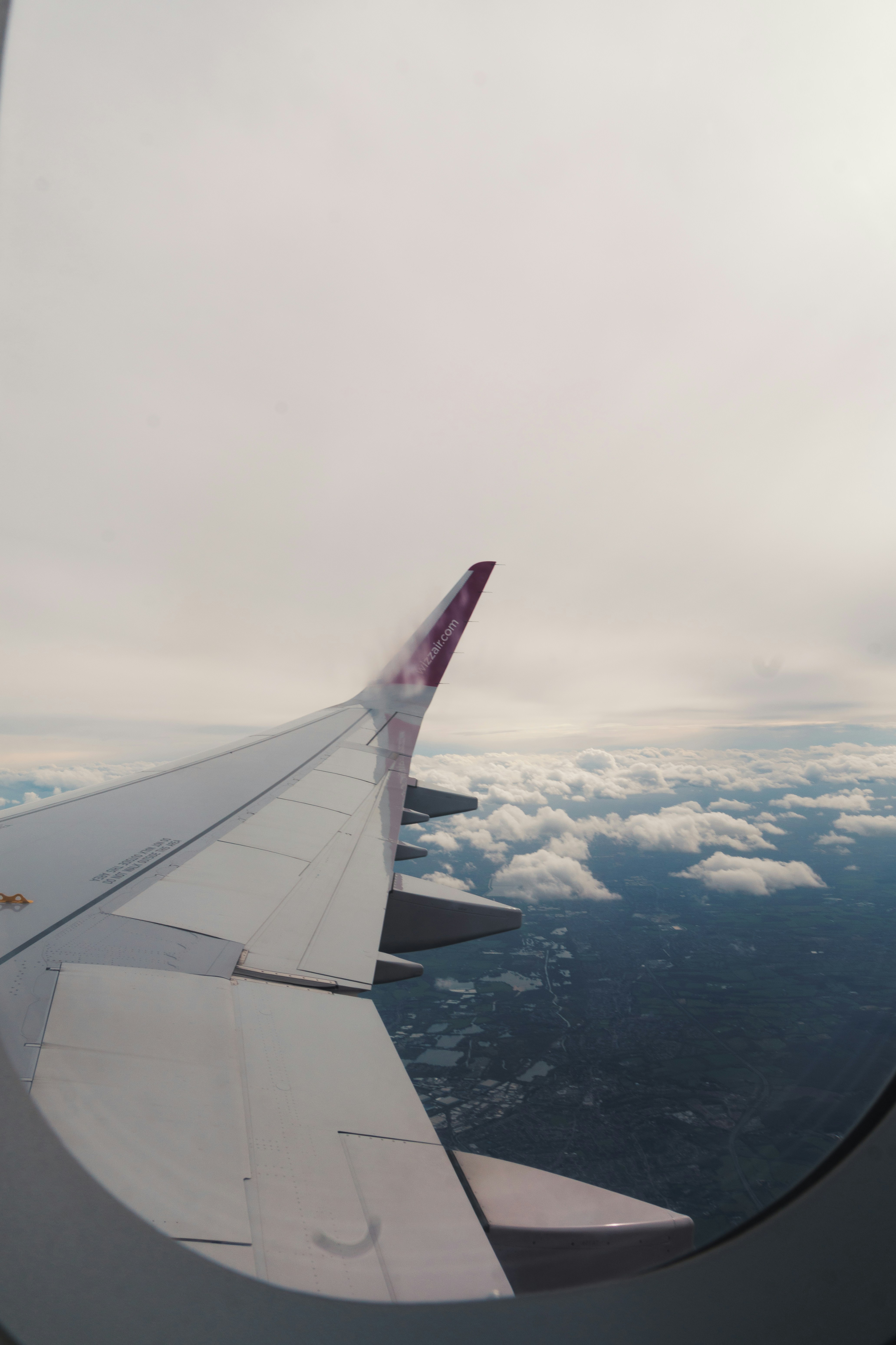 Wingline Over Skies: A Passenger’s Window View