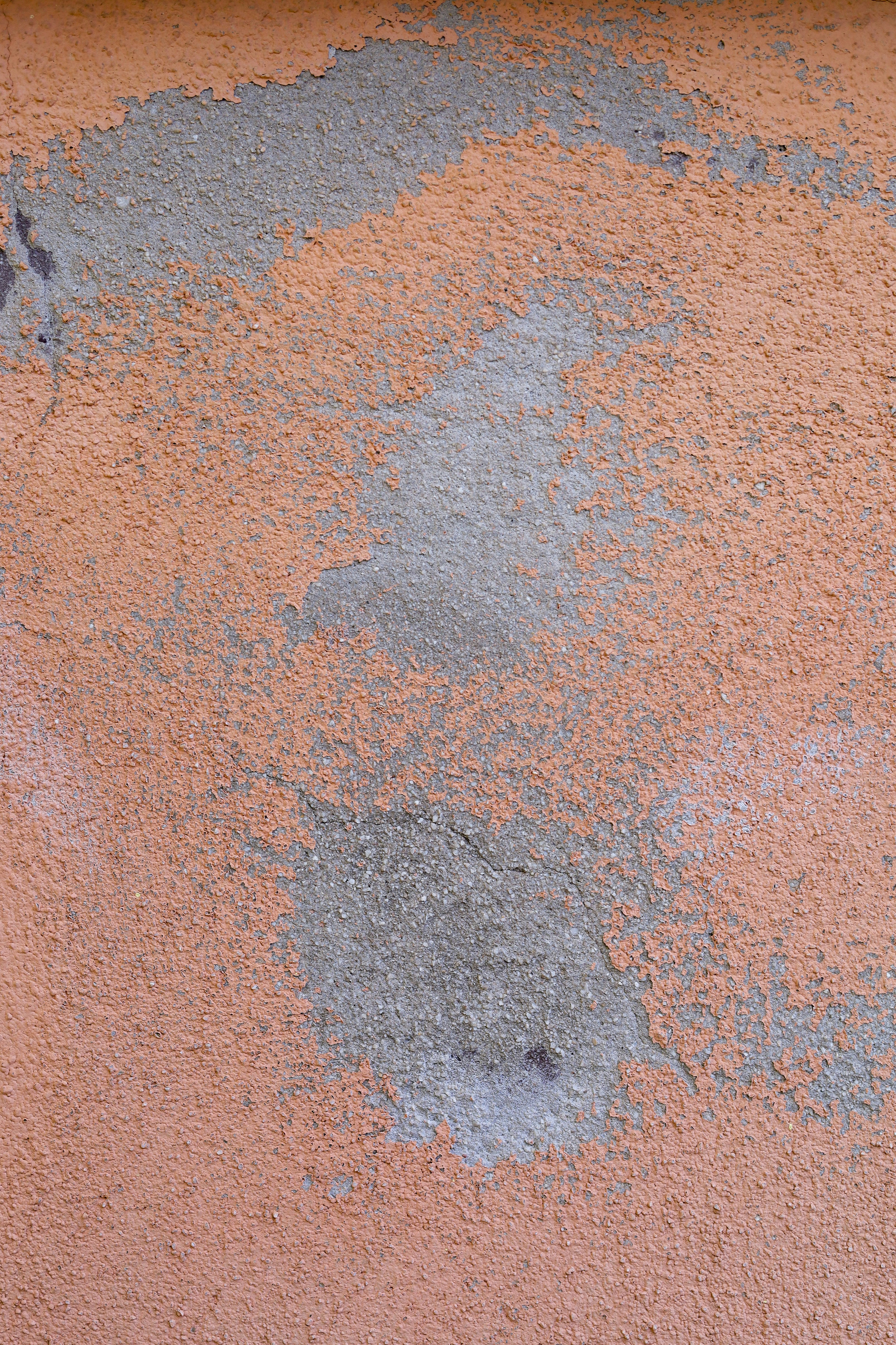 Peeling Terracotta Texture with Weathered Grey Patches