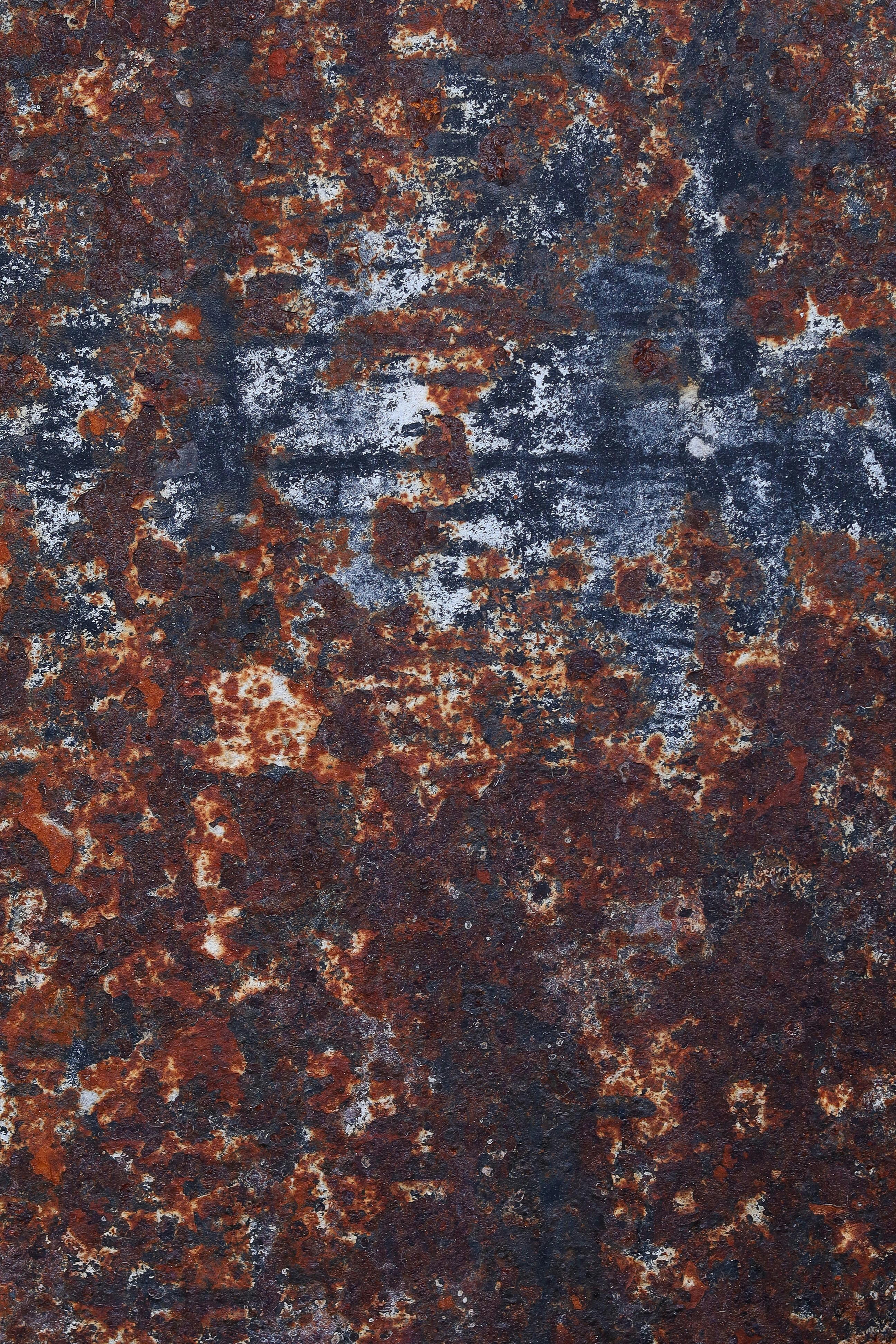 Iron Mosaic: Weathered Rust Portrait Across Time