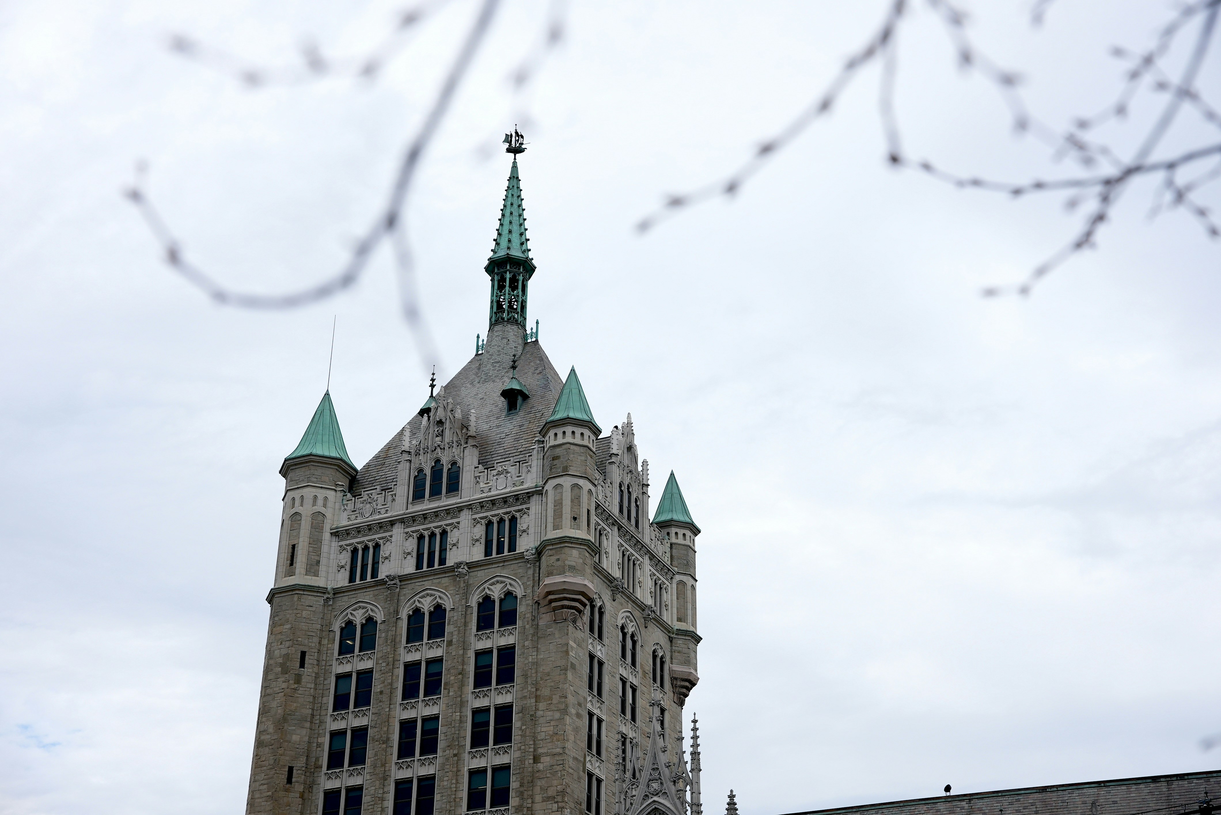Castle Spire Rising Above the City