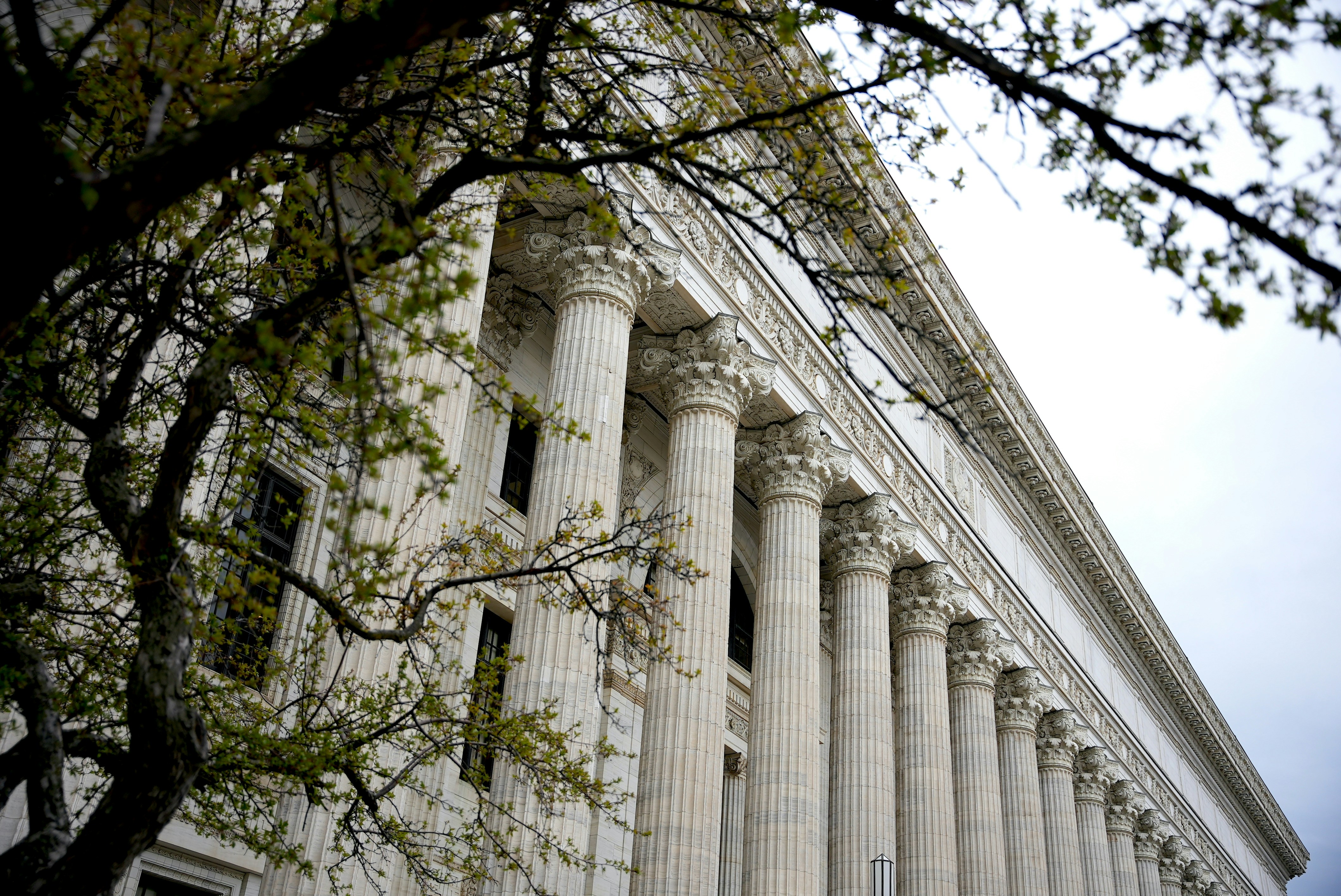 Colonnade in Twilight: An Architectural Portrait of a Classical Facade