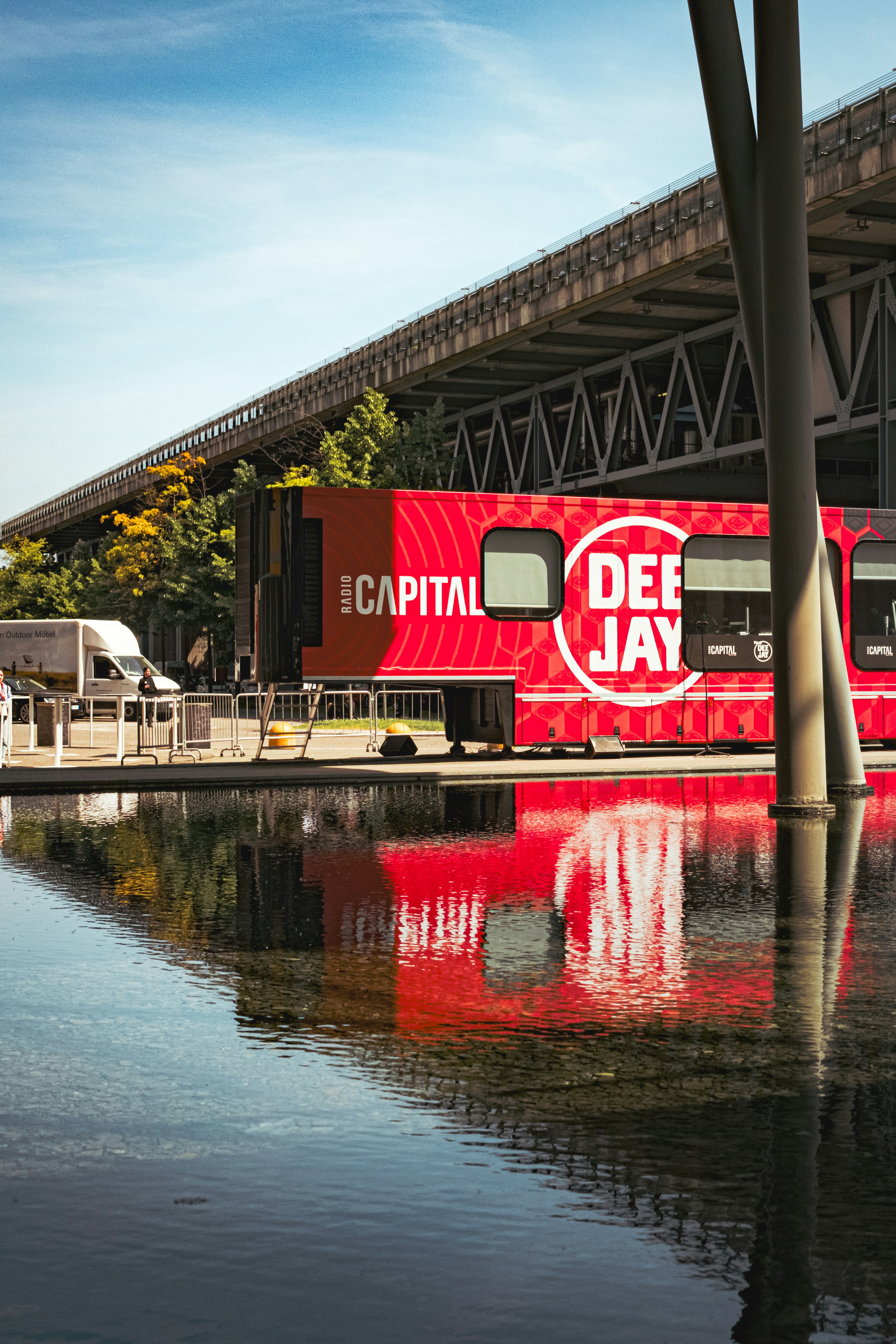 Red Aboard: The Capital Jay Across Calm Water