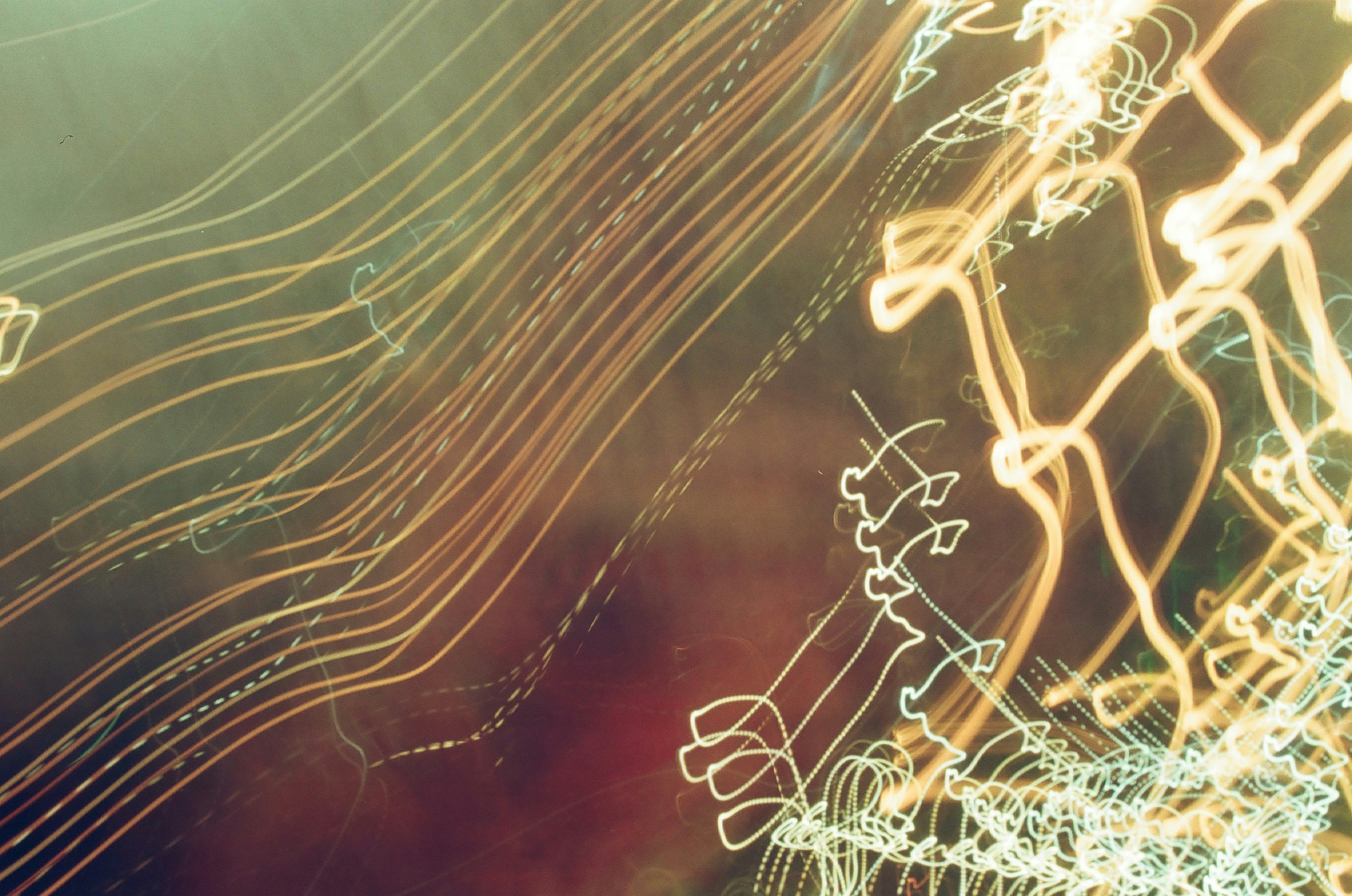 Wandering Light Trails in a Night Arc