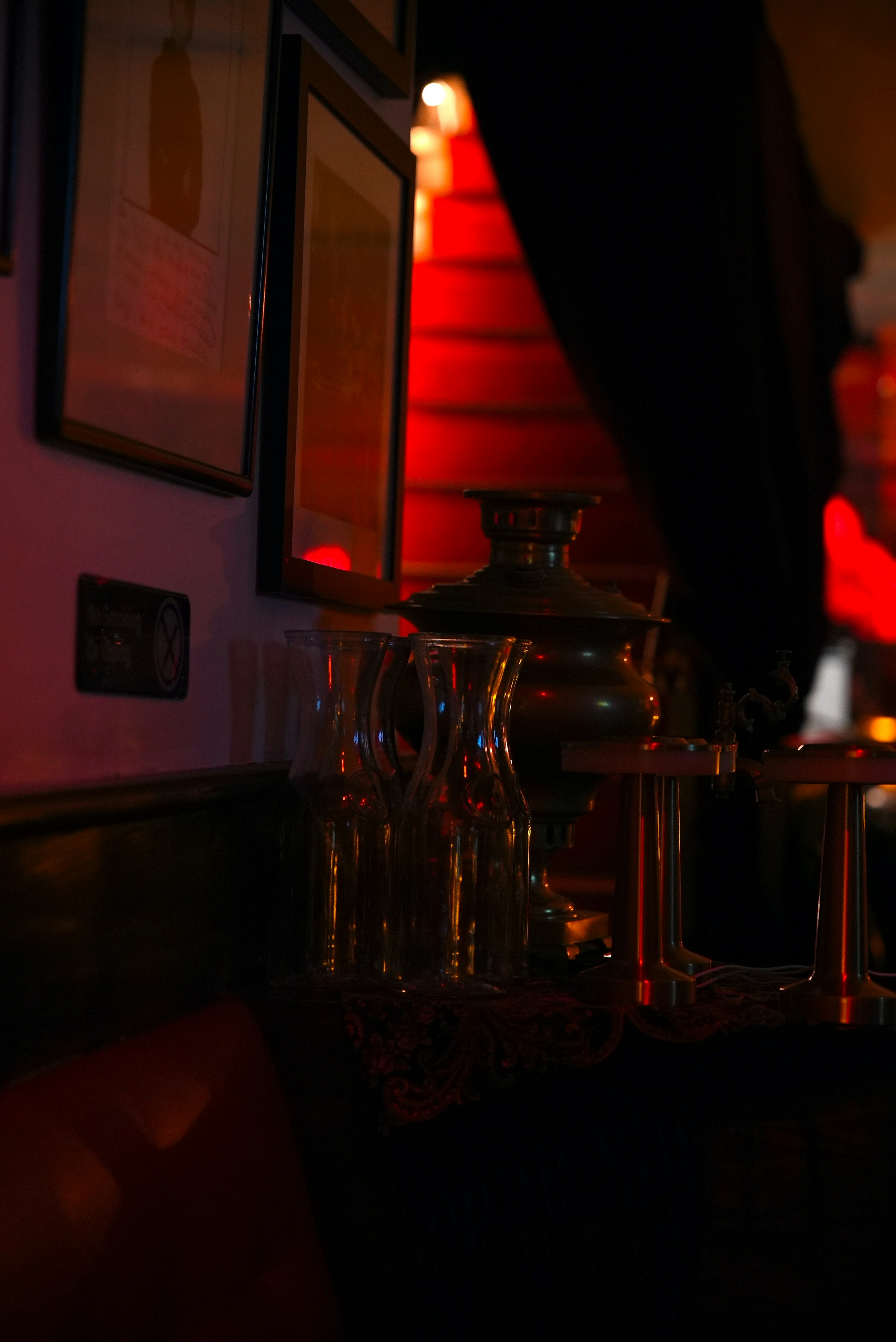 Dim Red Dusk at the Backbar