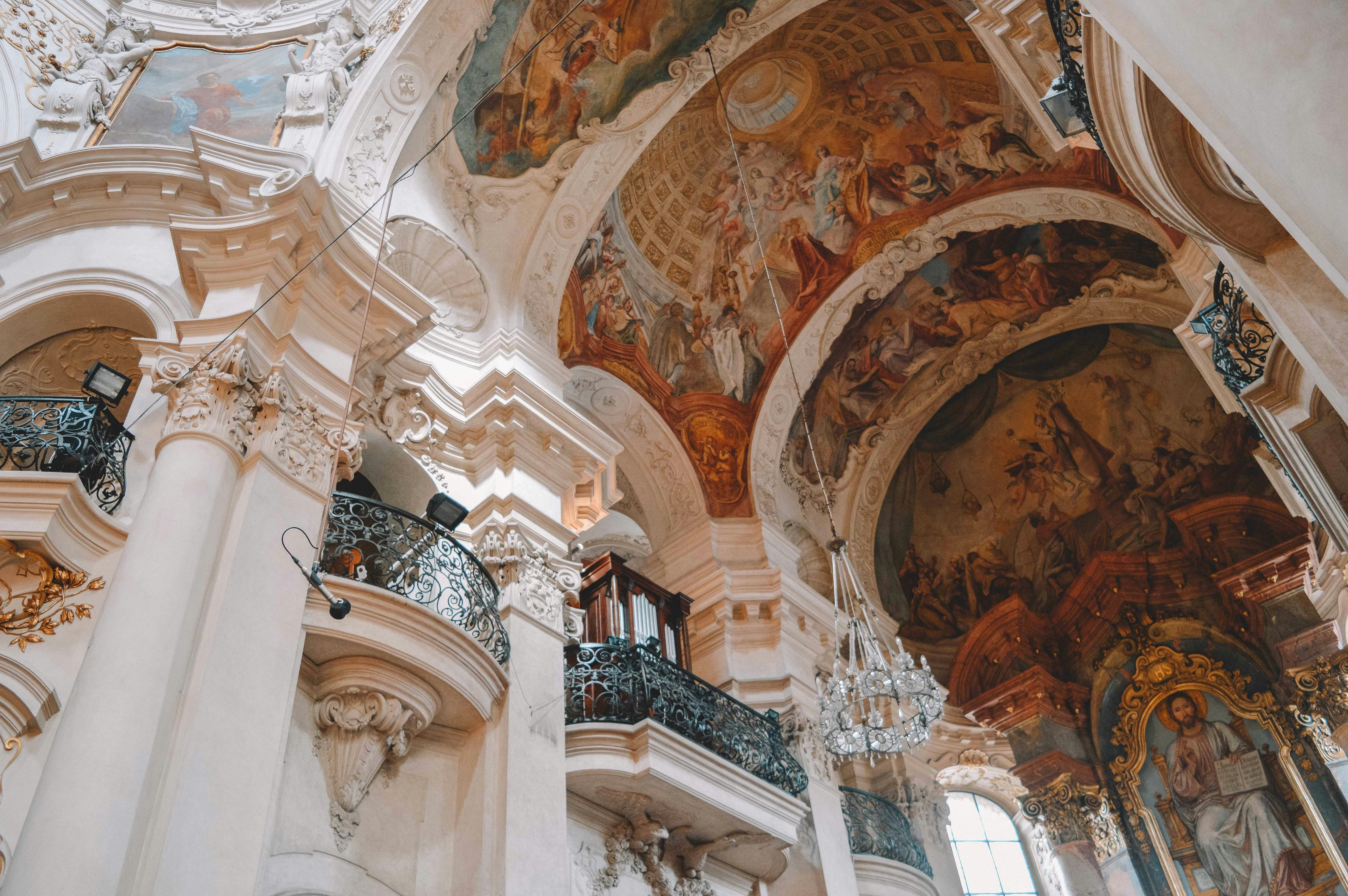 Baroque Cathedral Light: Painted Vaults and Sculpted Alcoves