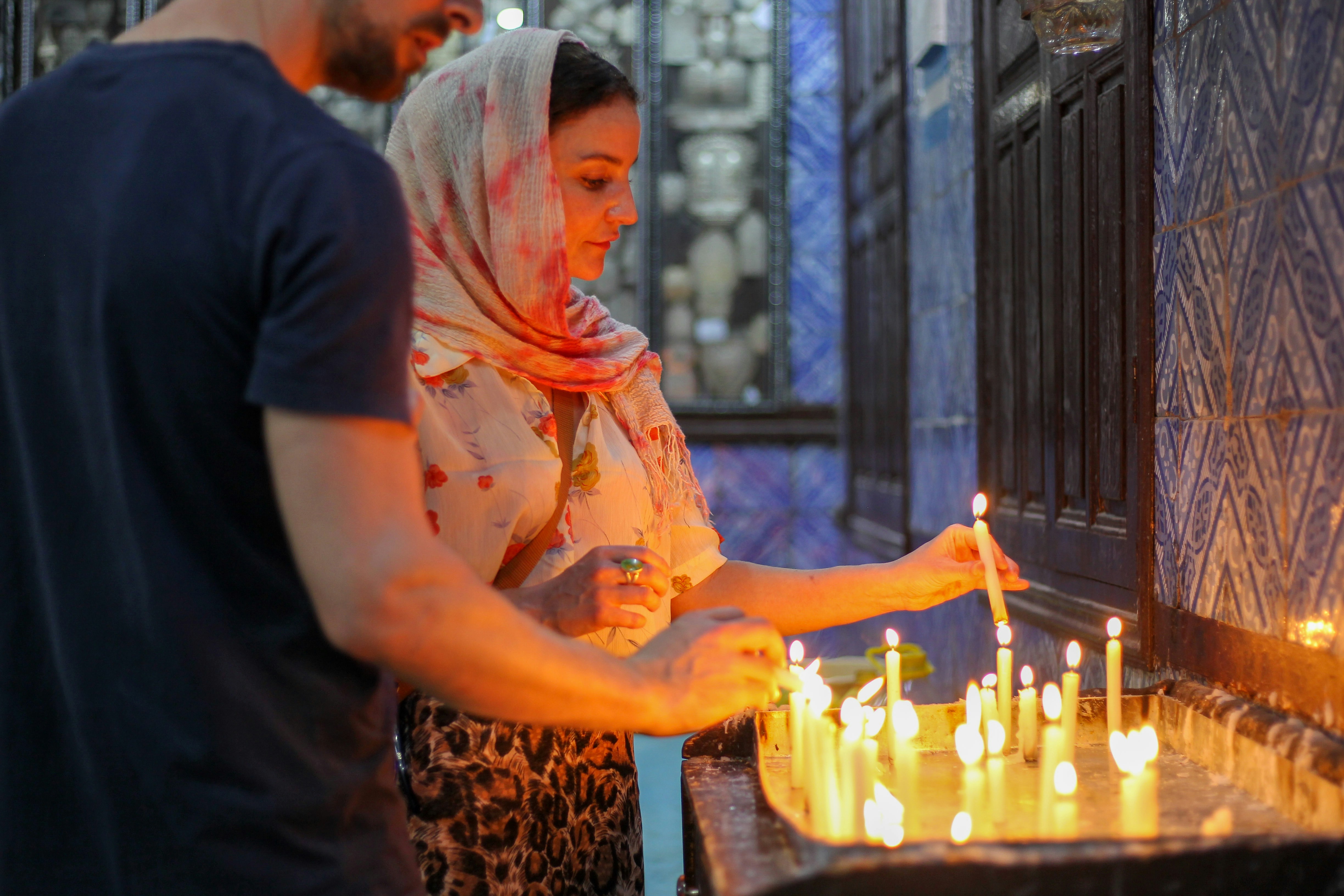 Candles and Quiet Light: A Moment of Reflection at the Shrine