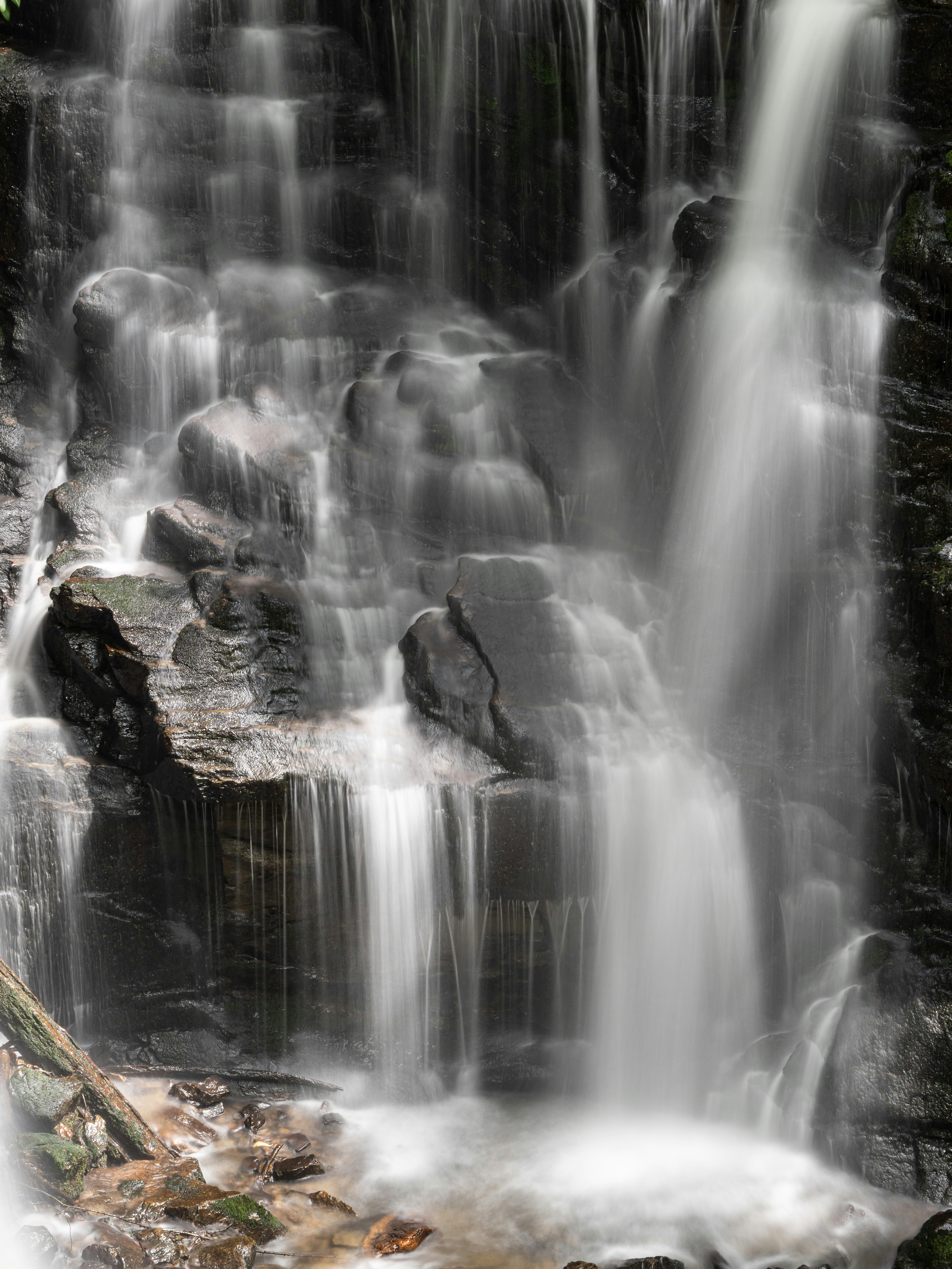 Silken Cascade over Mossy Terraces