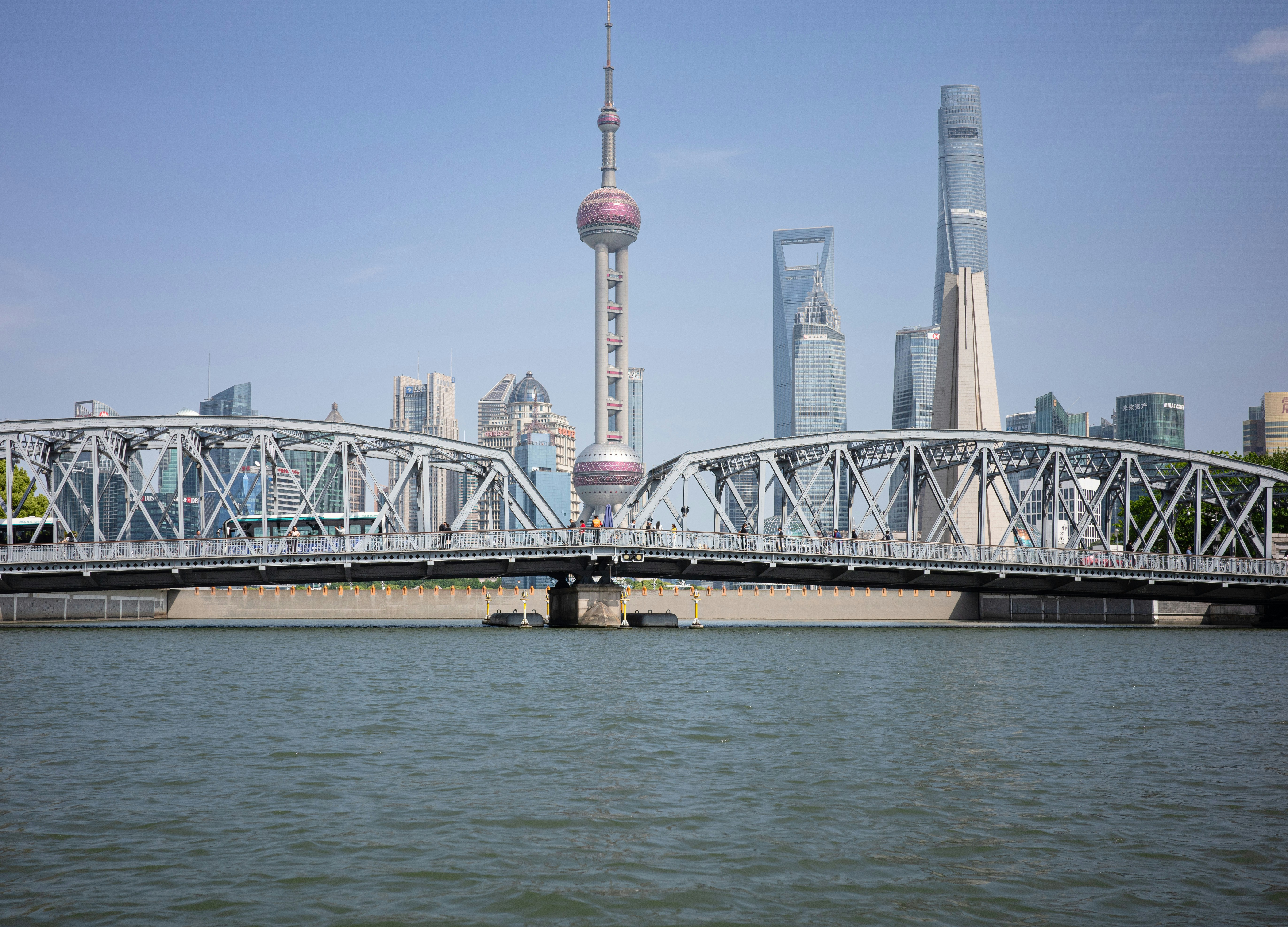 River City Skyline: Bridge Framing the Towering Glass