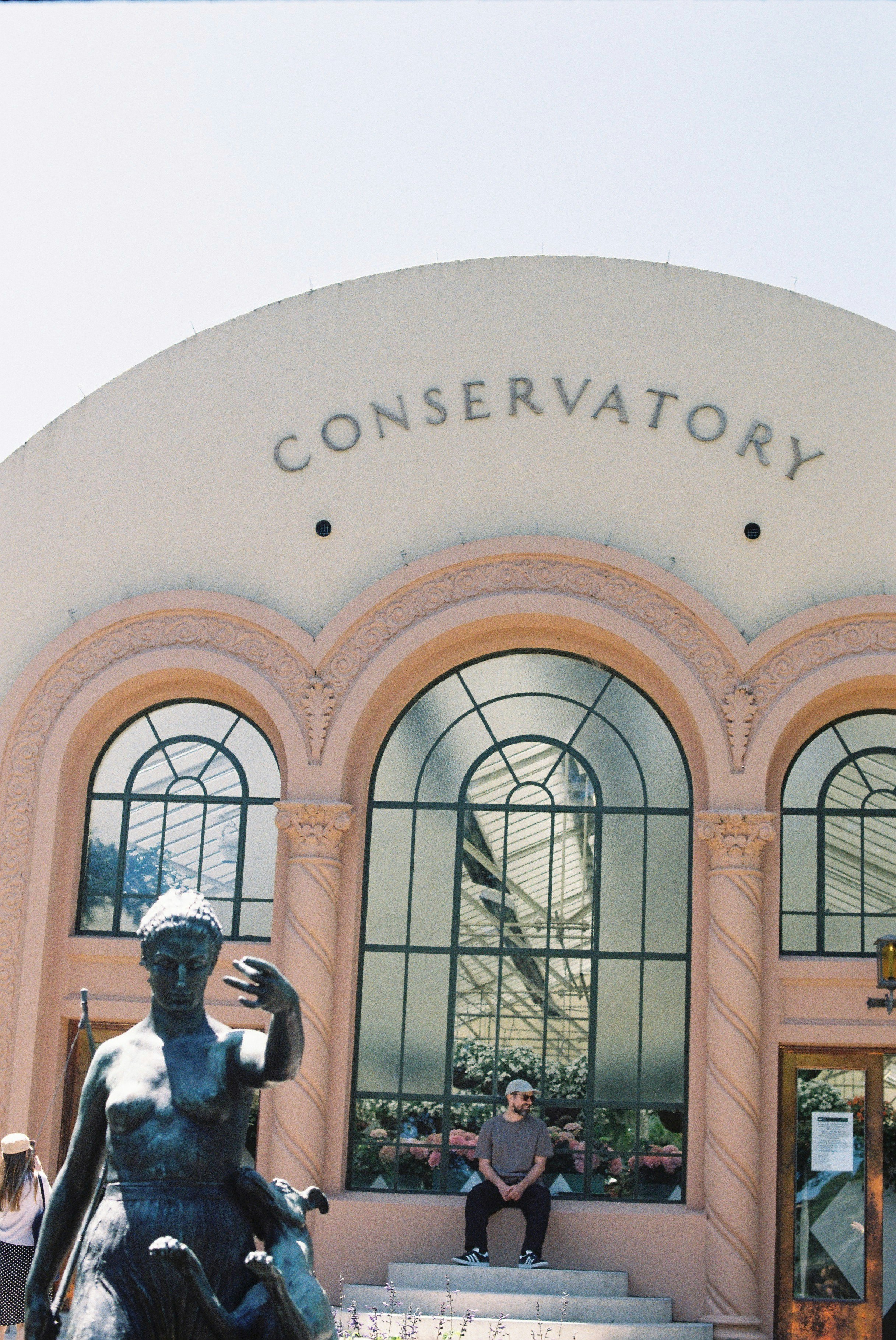 Quiet Reflection at the Conservatory Front Steps