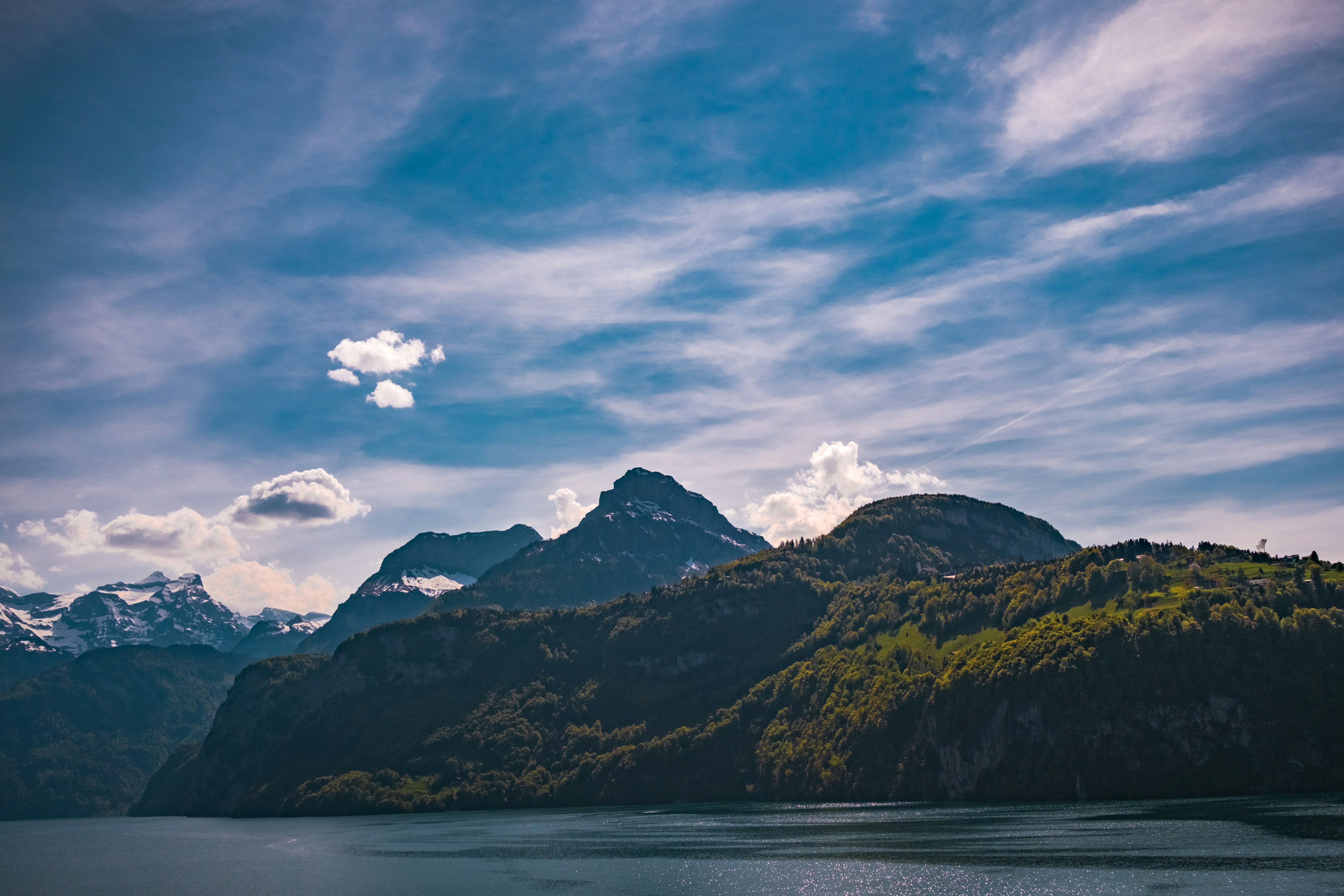 Glacial Ridge Under a Wide Alpine Sky