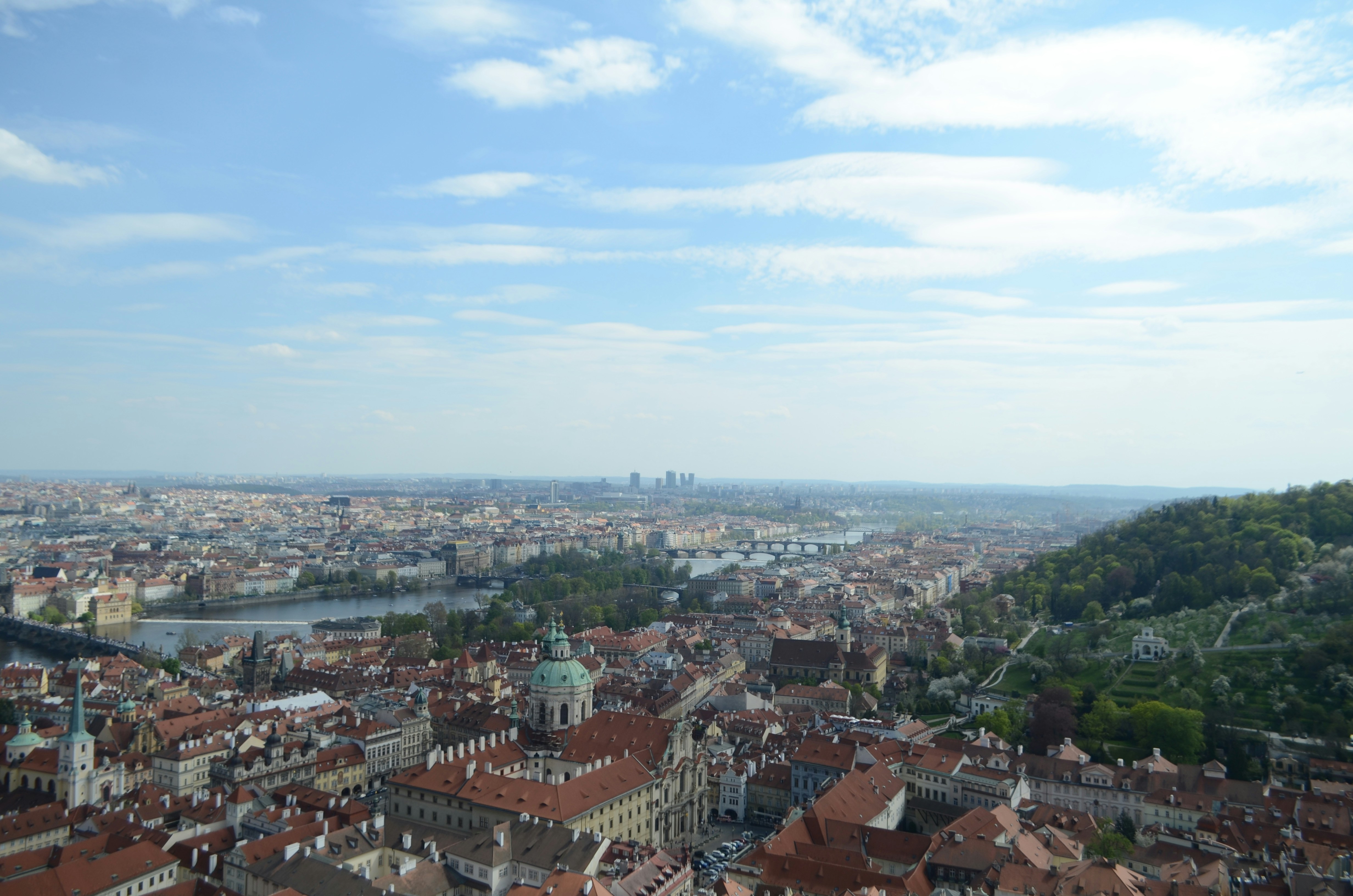 Rooftop Panorama Over a Historic European City
