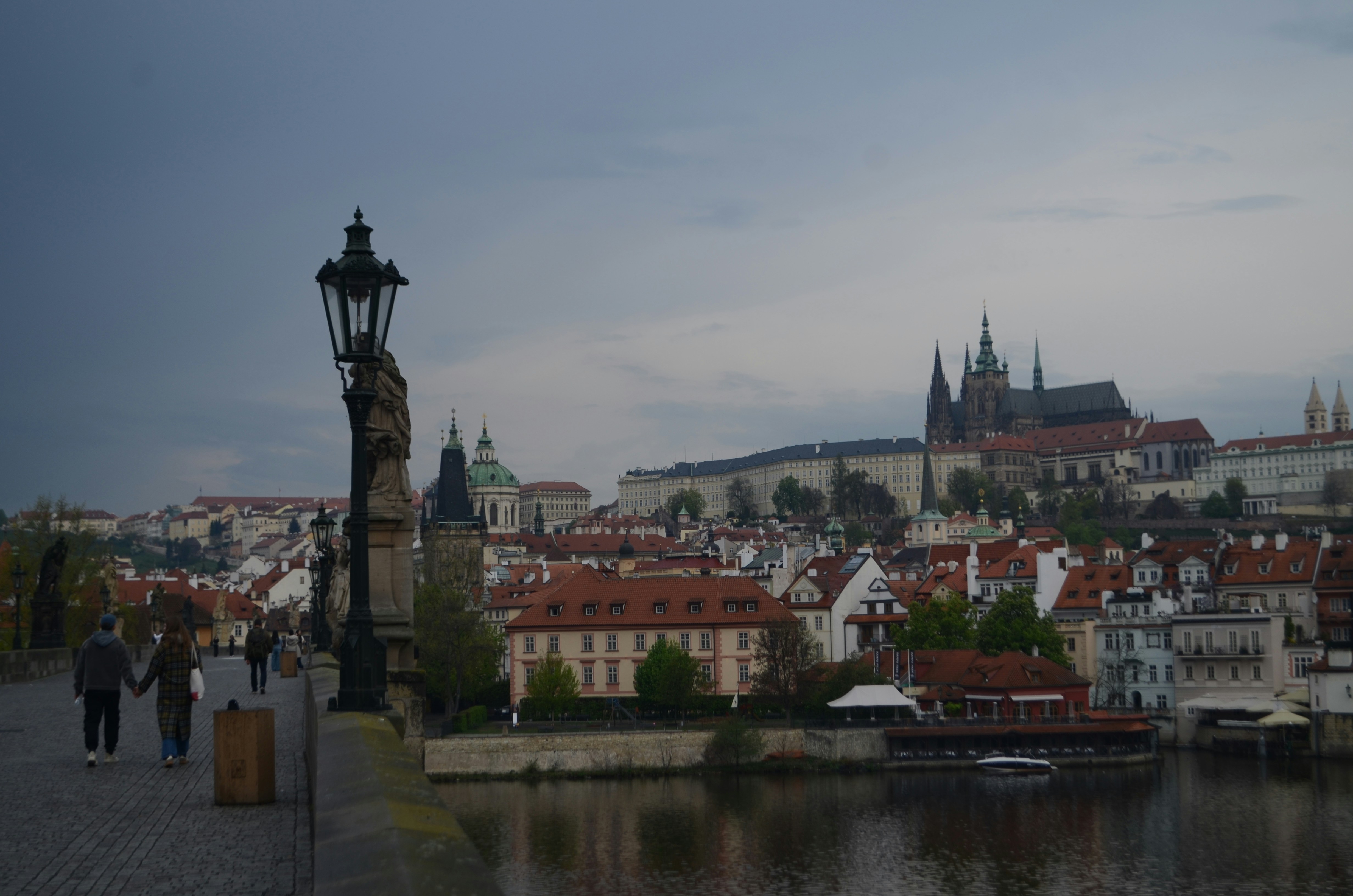 Evening on the Vltava: City Across the River