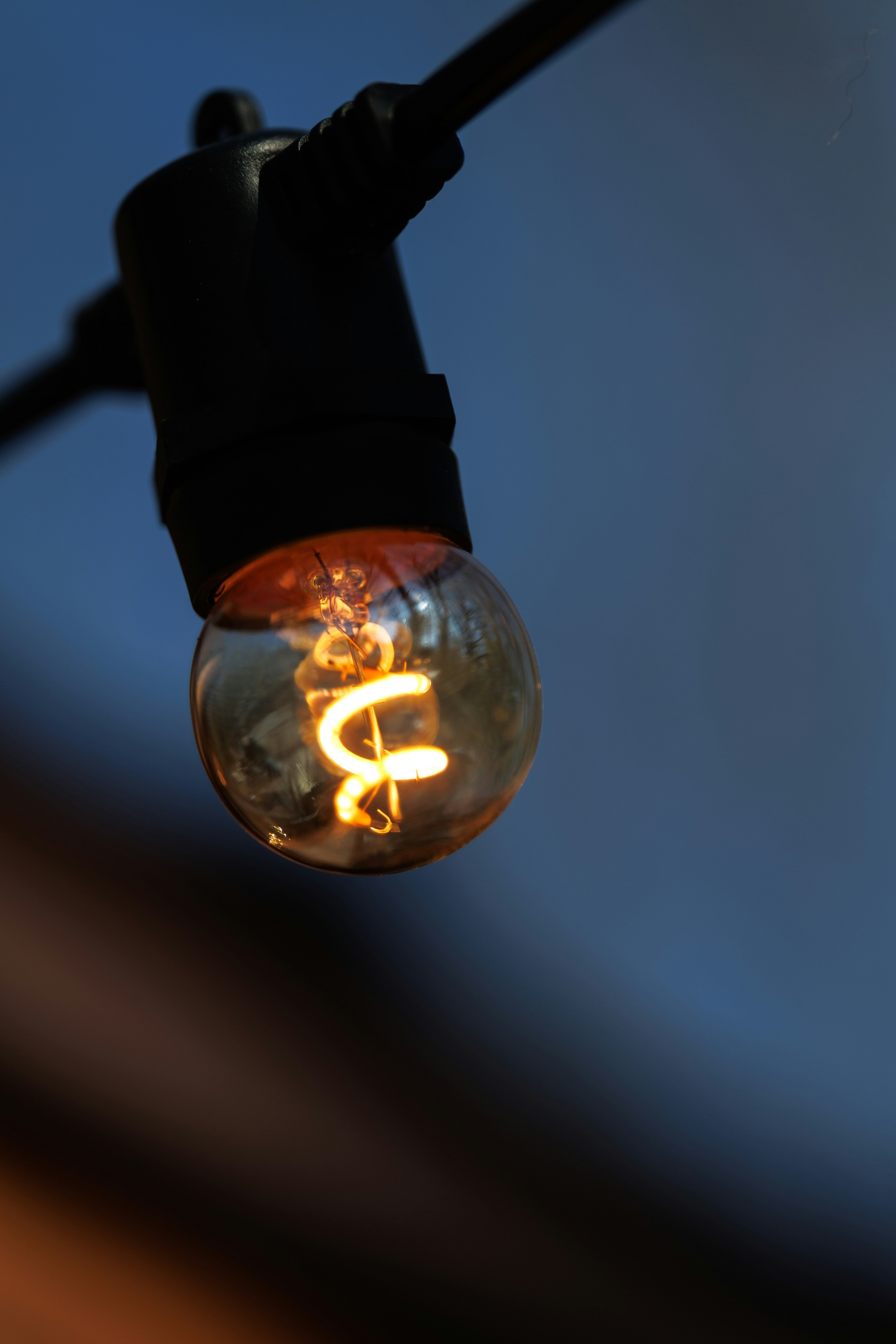 Glowing Helix: a close-up of a filament within an illuminated bulb