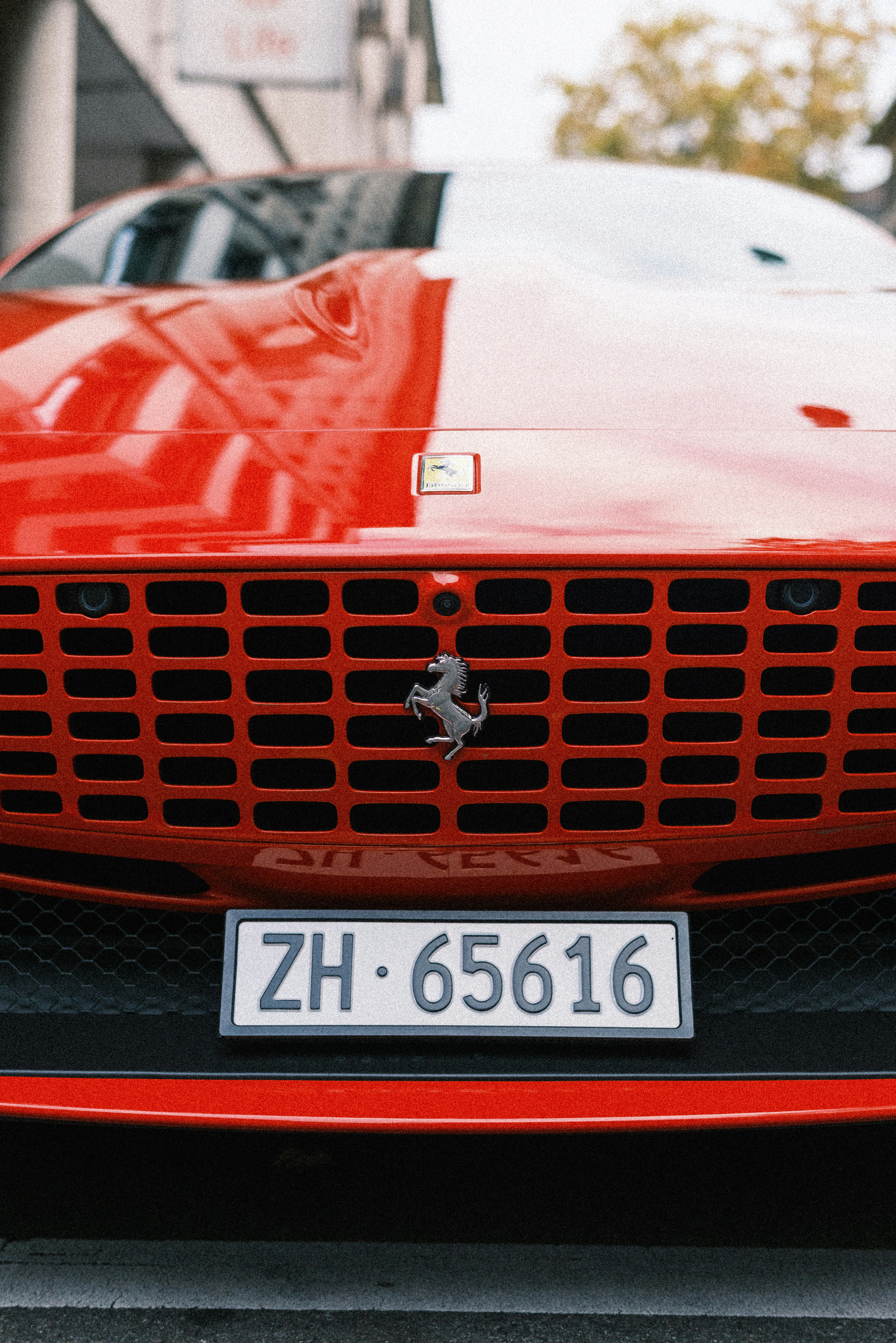 Red Stallion Grille: A Ferrari’s Frontline in Focus