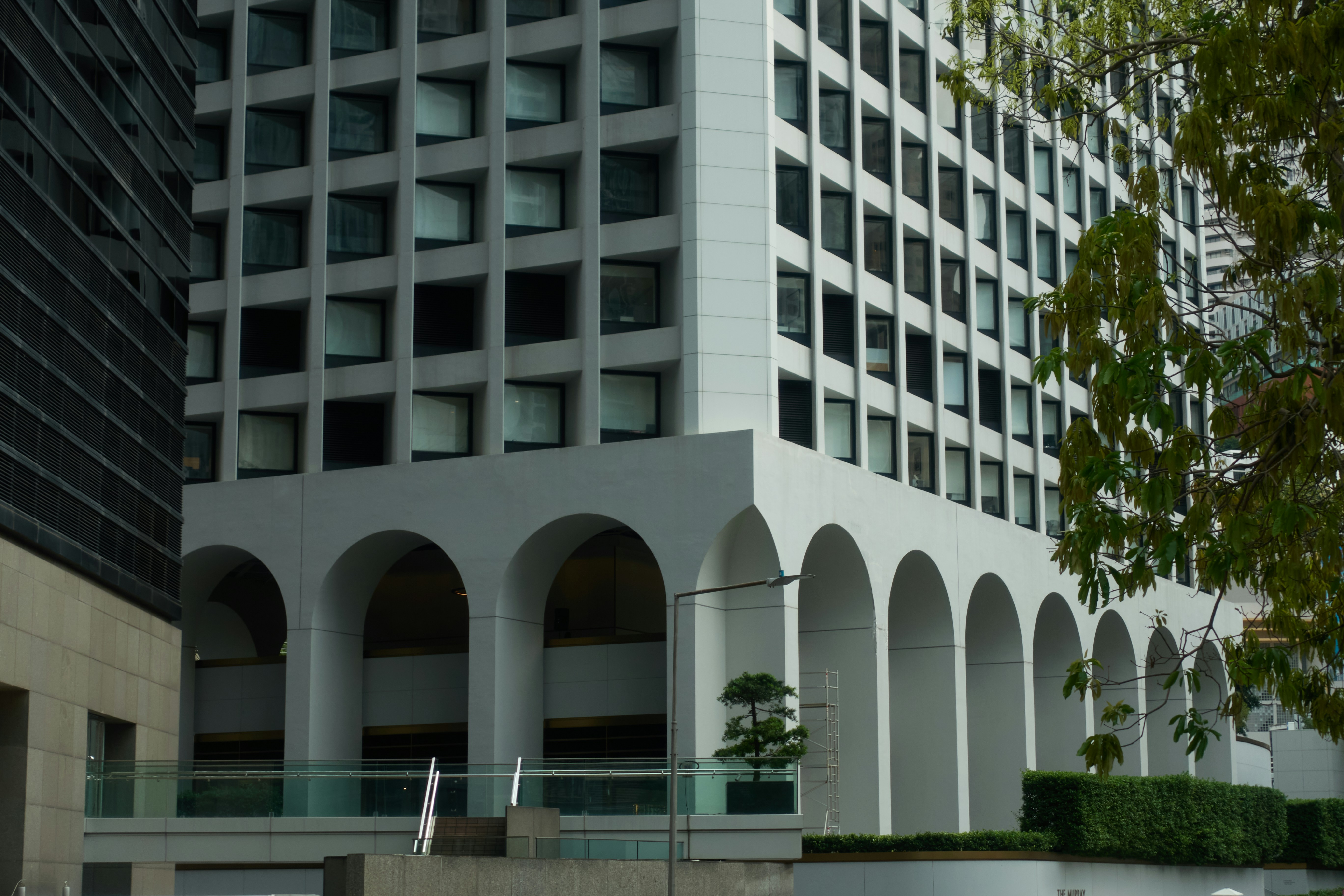Arched Facade Echoes of Modernism