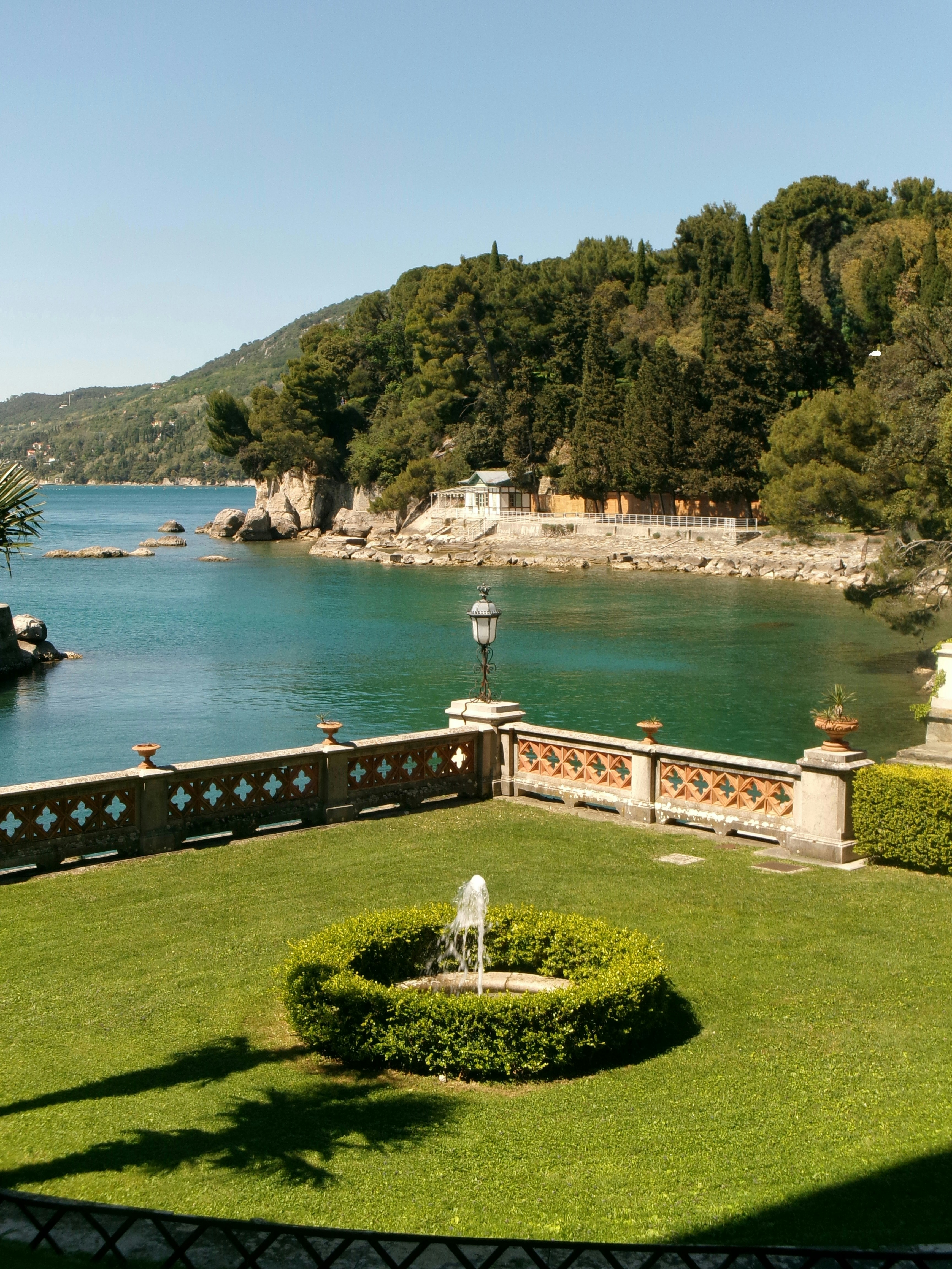 Luminous Terrace Overlooking a Quiet Cove