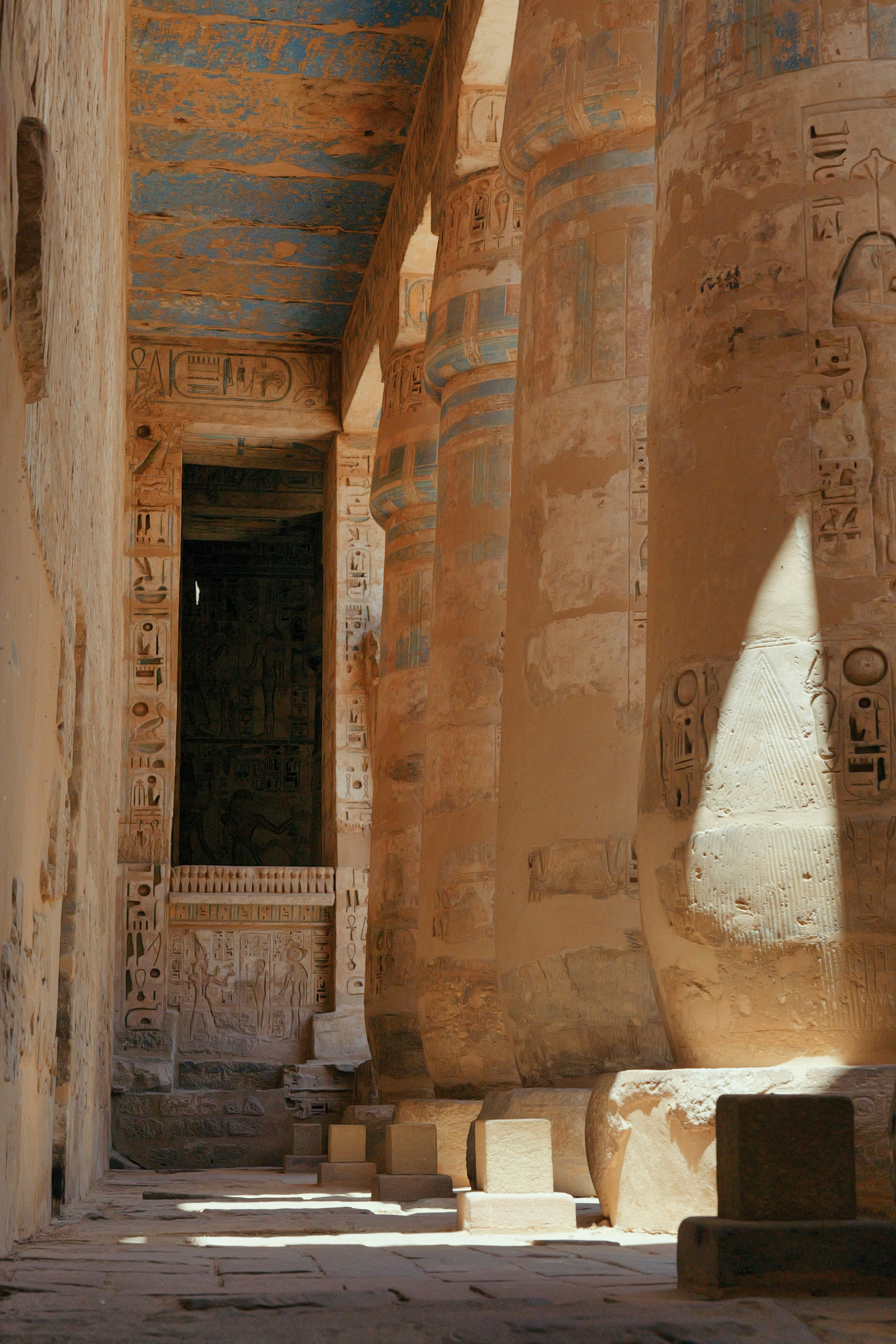 Columns of Sunlit Stone: An Ancient Corridor in Hidden Light