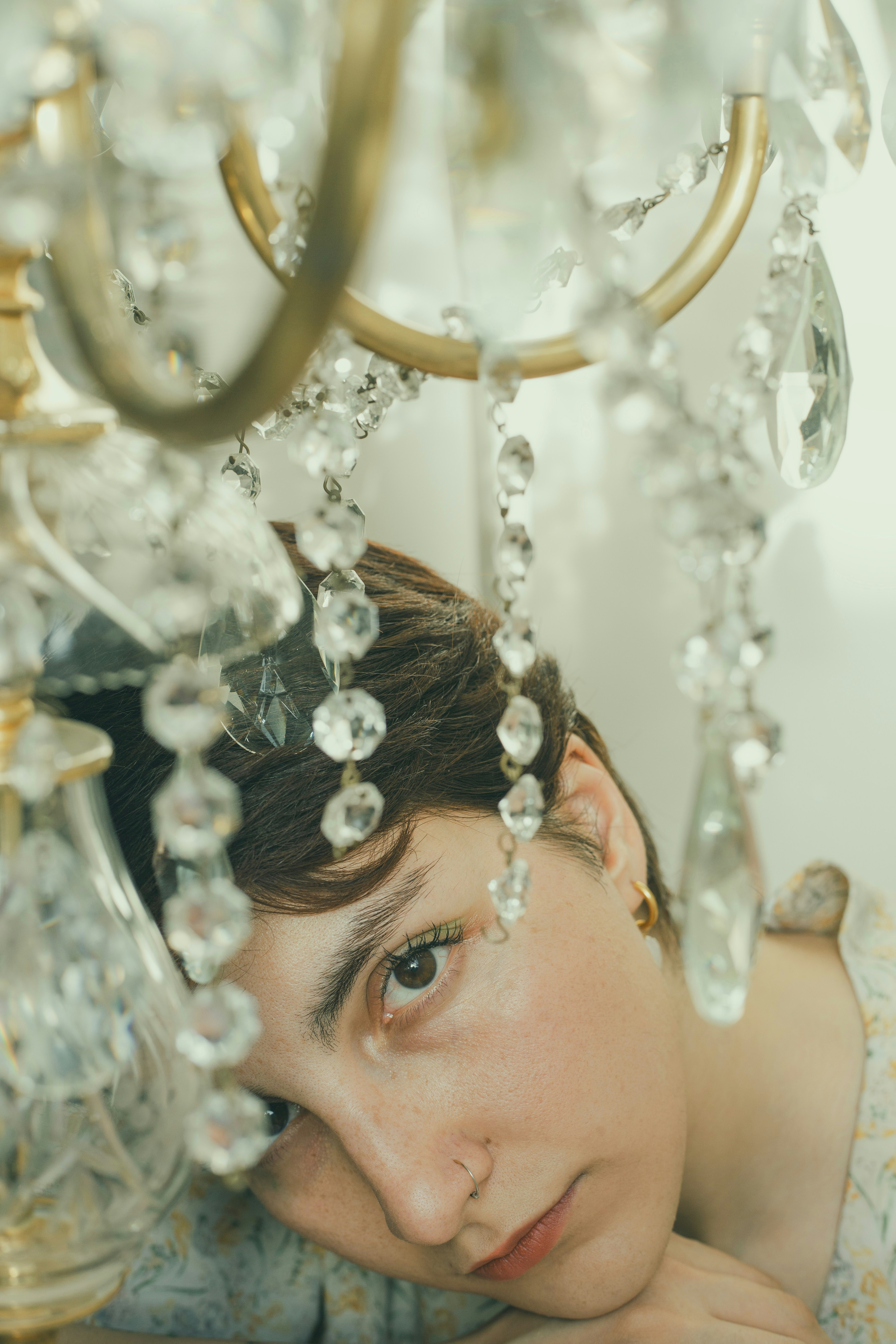 Crystal Veil: A Quiet Union Under Hanging Glass