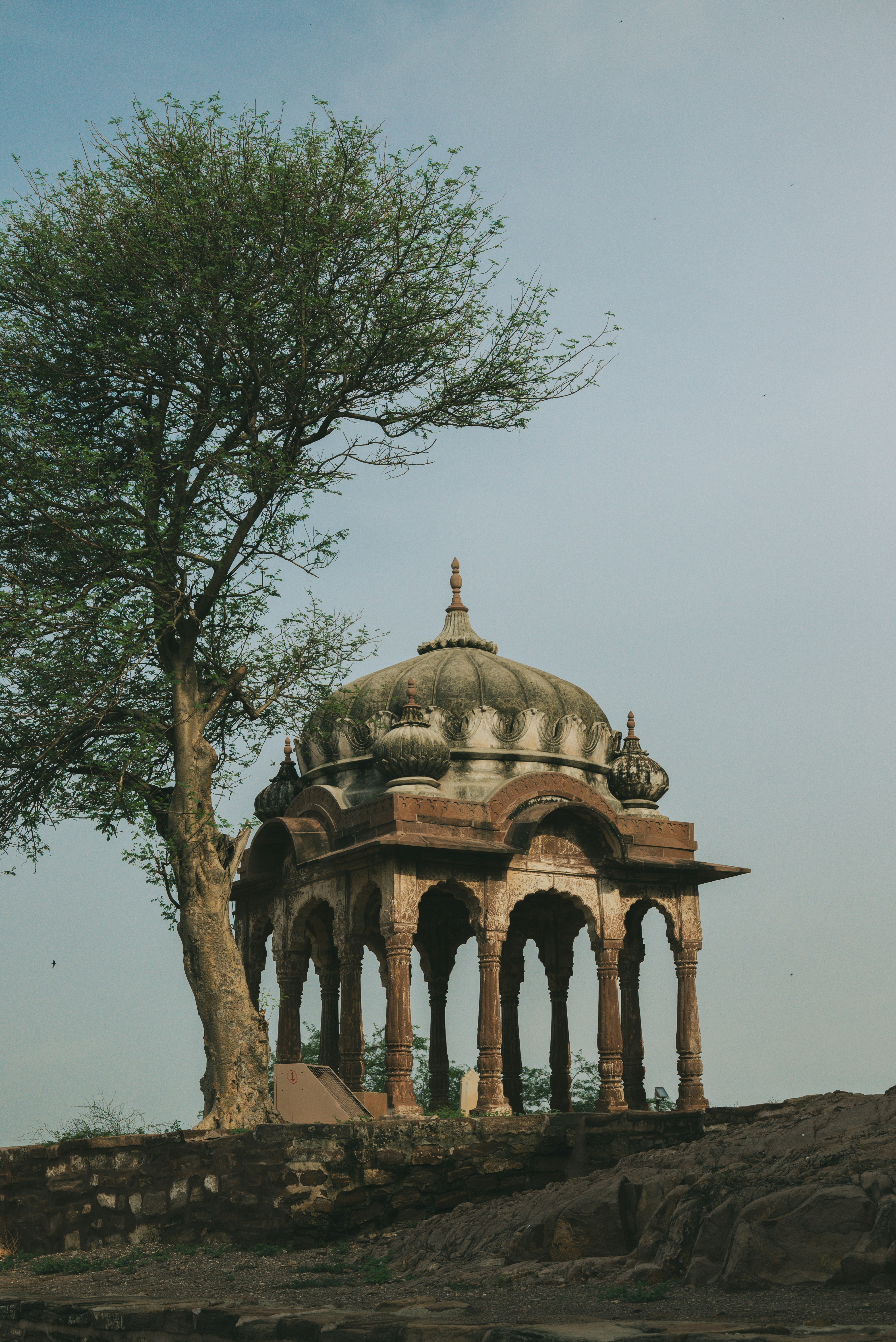 Deserted Pavilion in a Gentle Hilltop