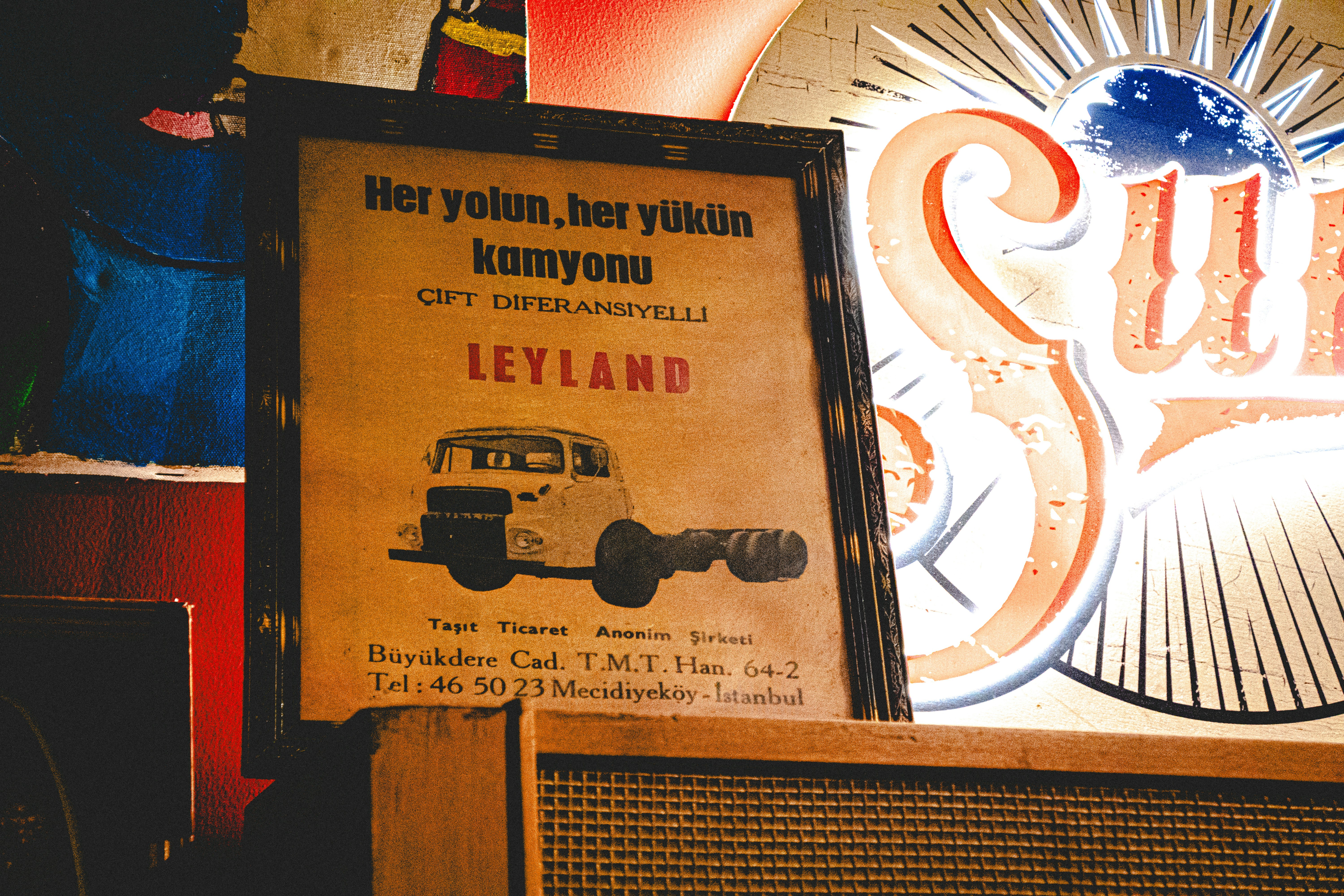 Vintage Poster Glow Among Neon Whimsy