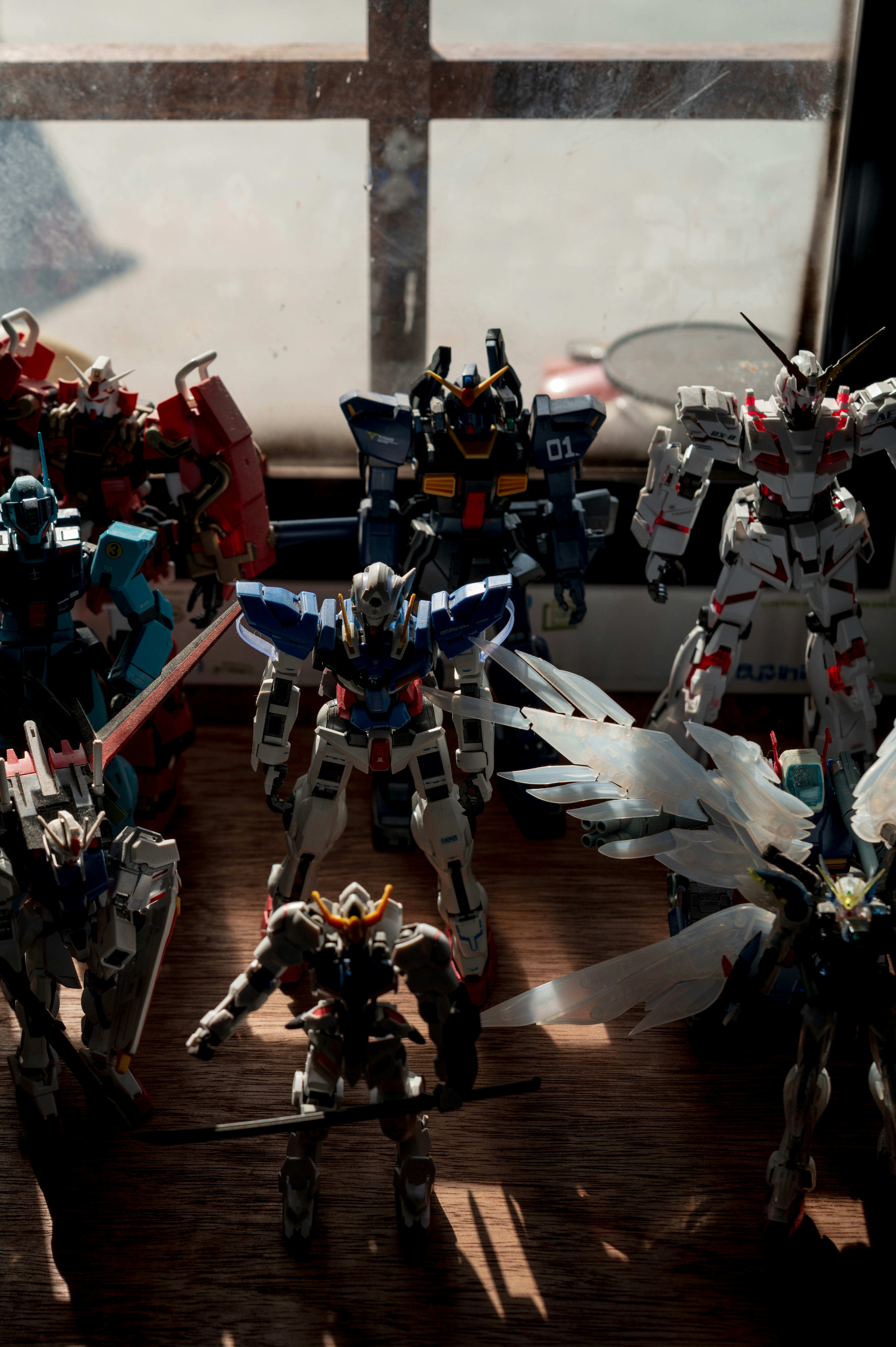 Mecha Vanguard: A Window Sill Battalion Behind Glass