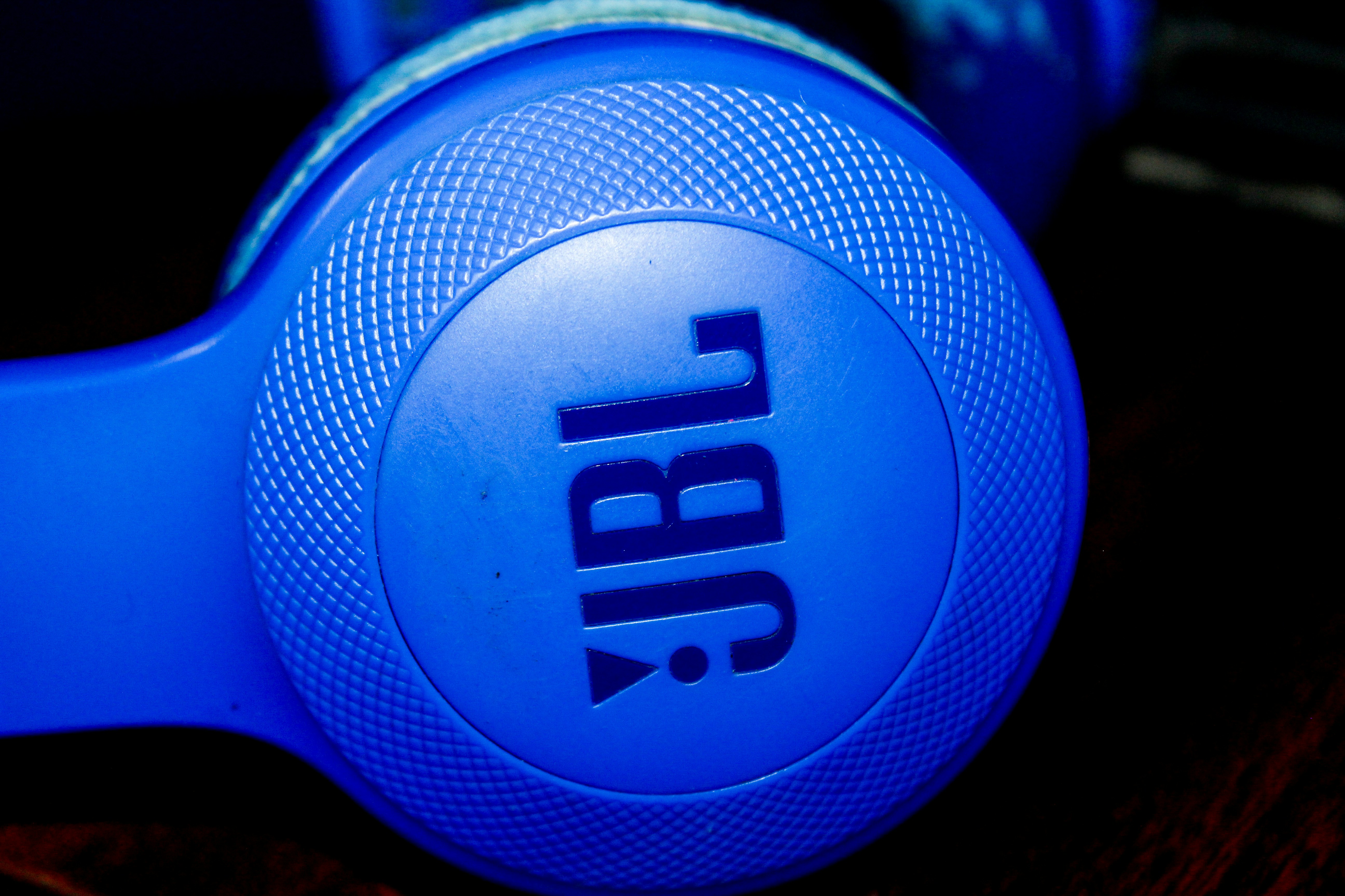 Blue JBL Headphones in Sharp Focus