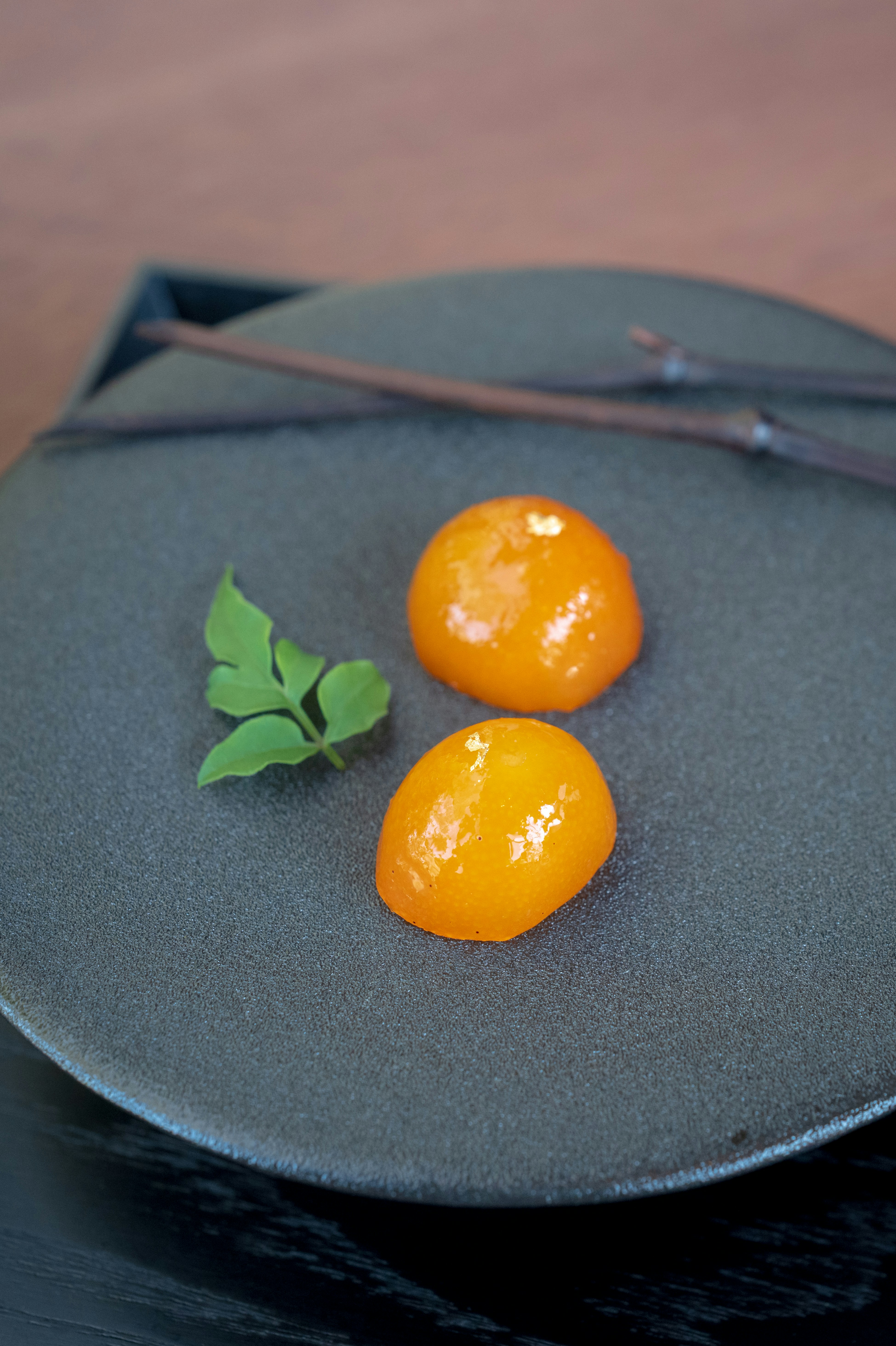 Citrus Gems on a Textured Slate