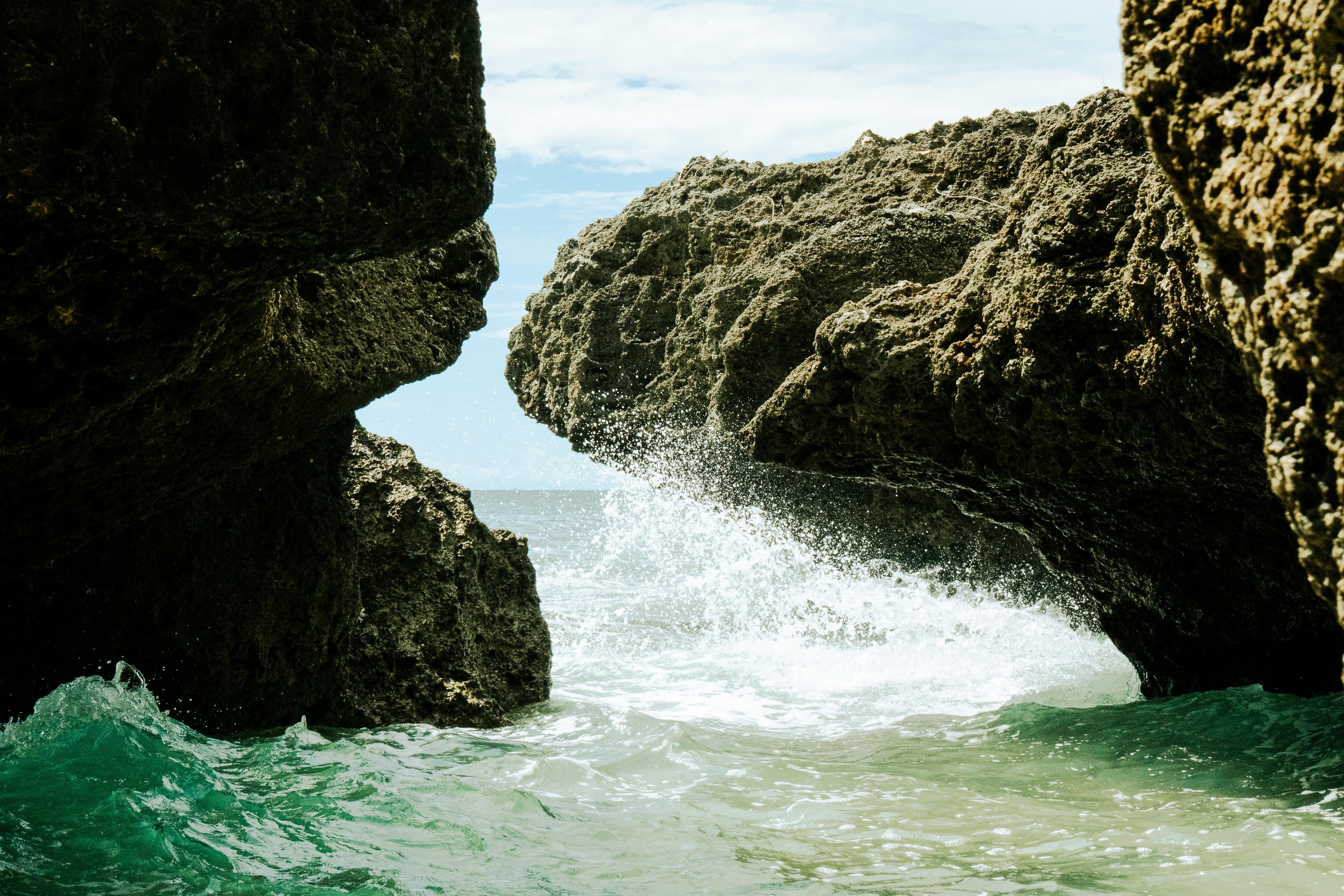 Sea Gap Between Coastal Giants