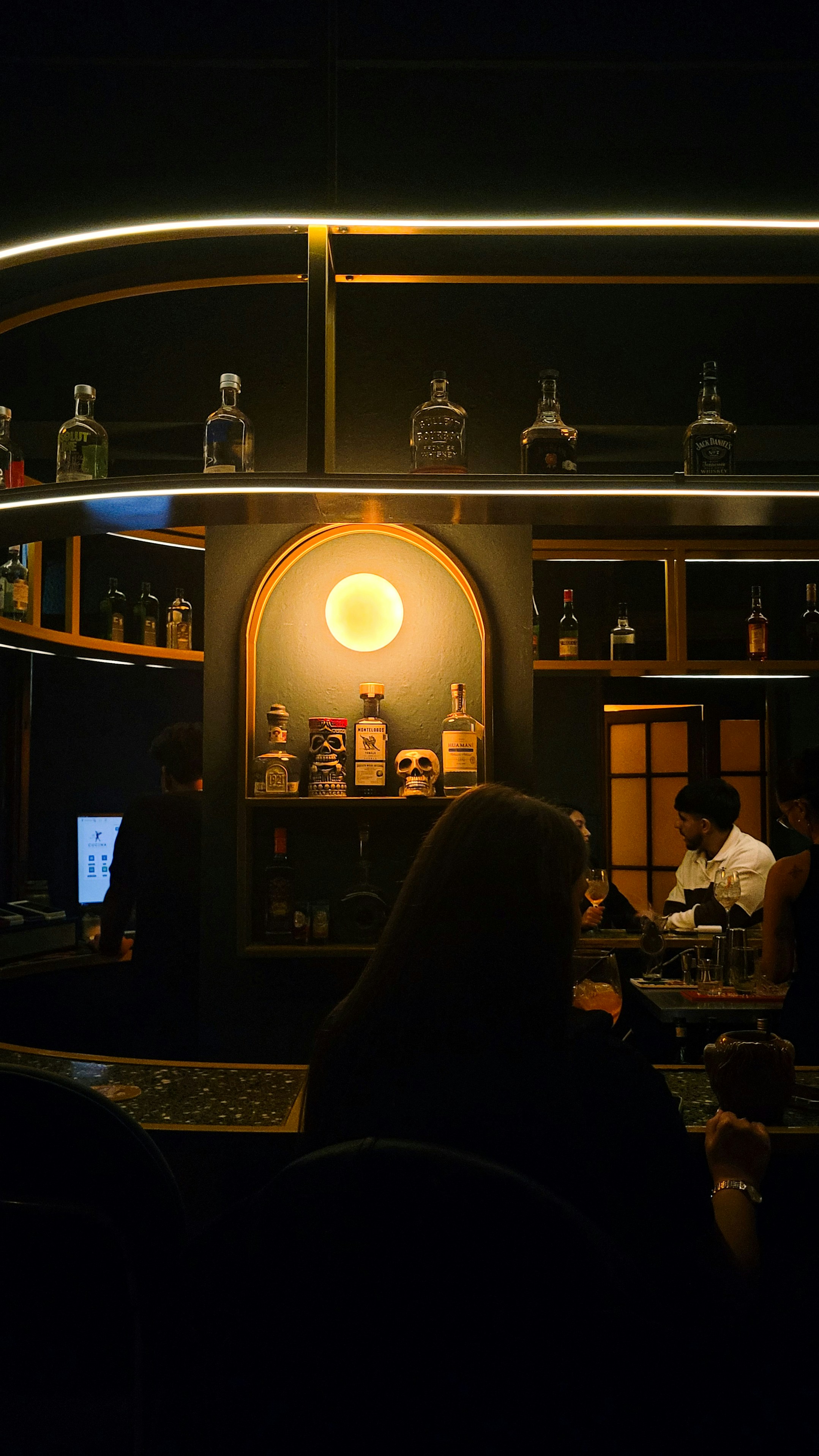 Backlit Bar Arcade: Bottles and Skull Night
