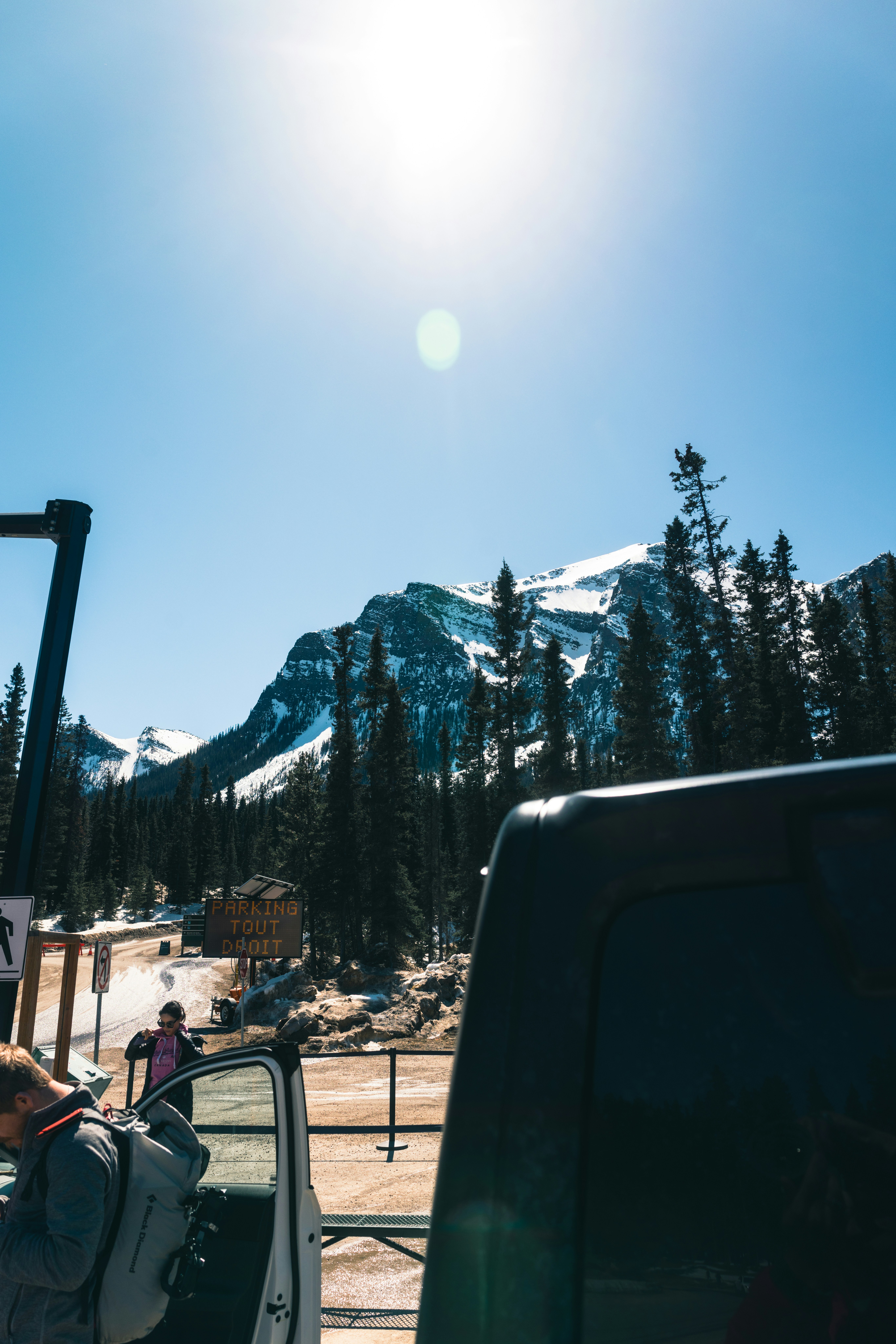 Snow-crowned Peaks and the Parked Adventure