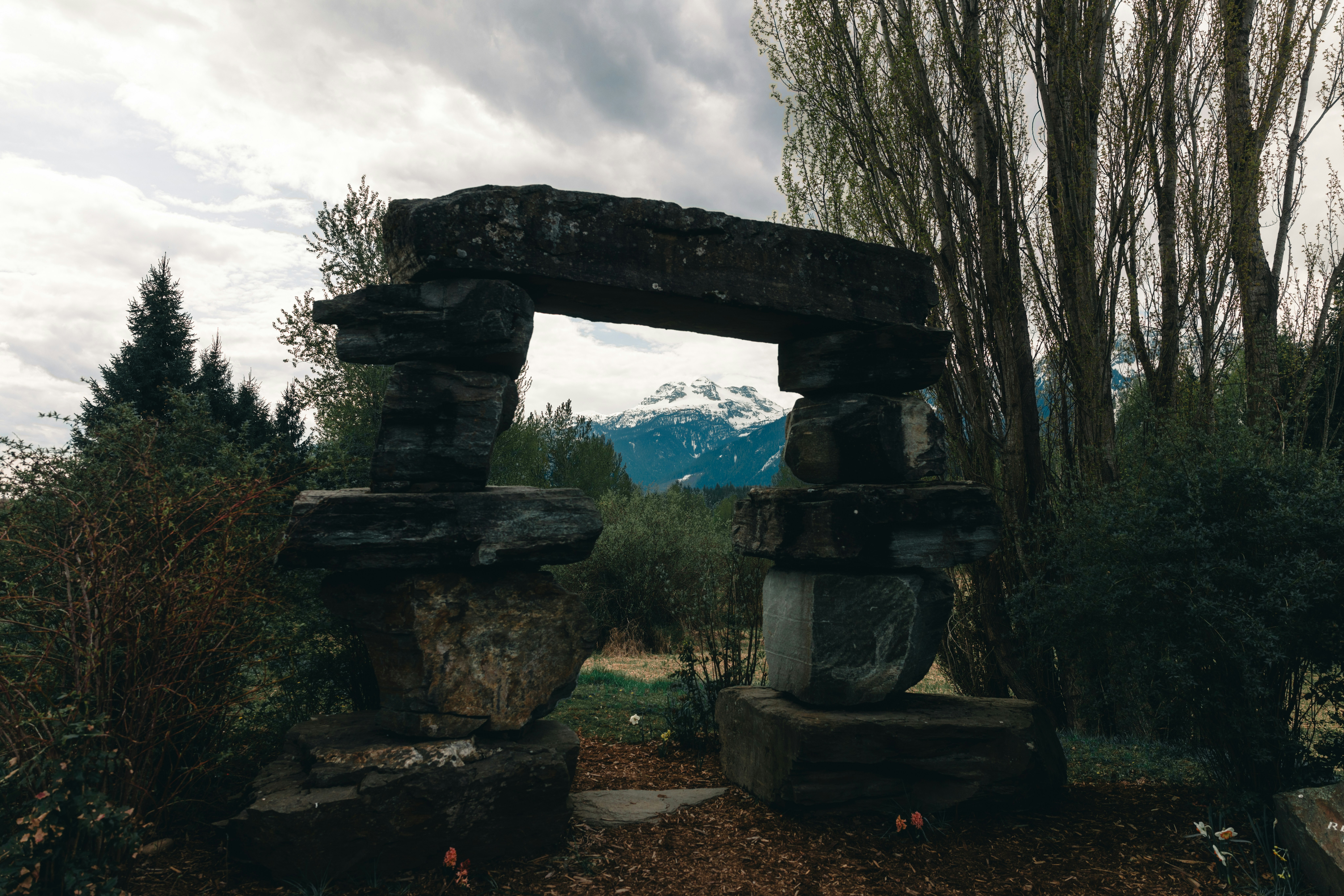 Stone Portal in a Ridge-Side Clearing